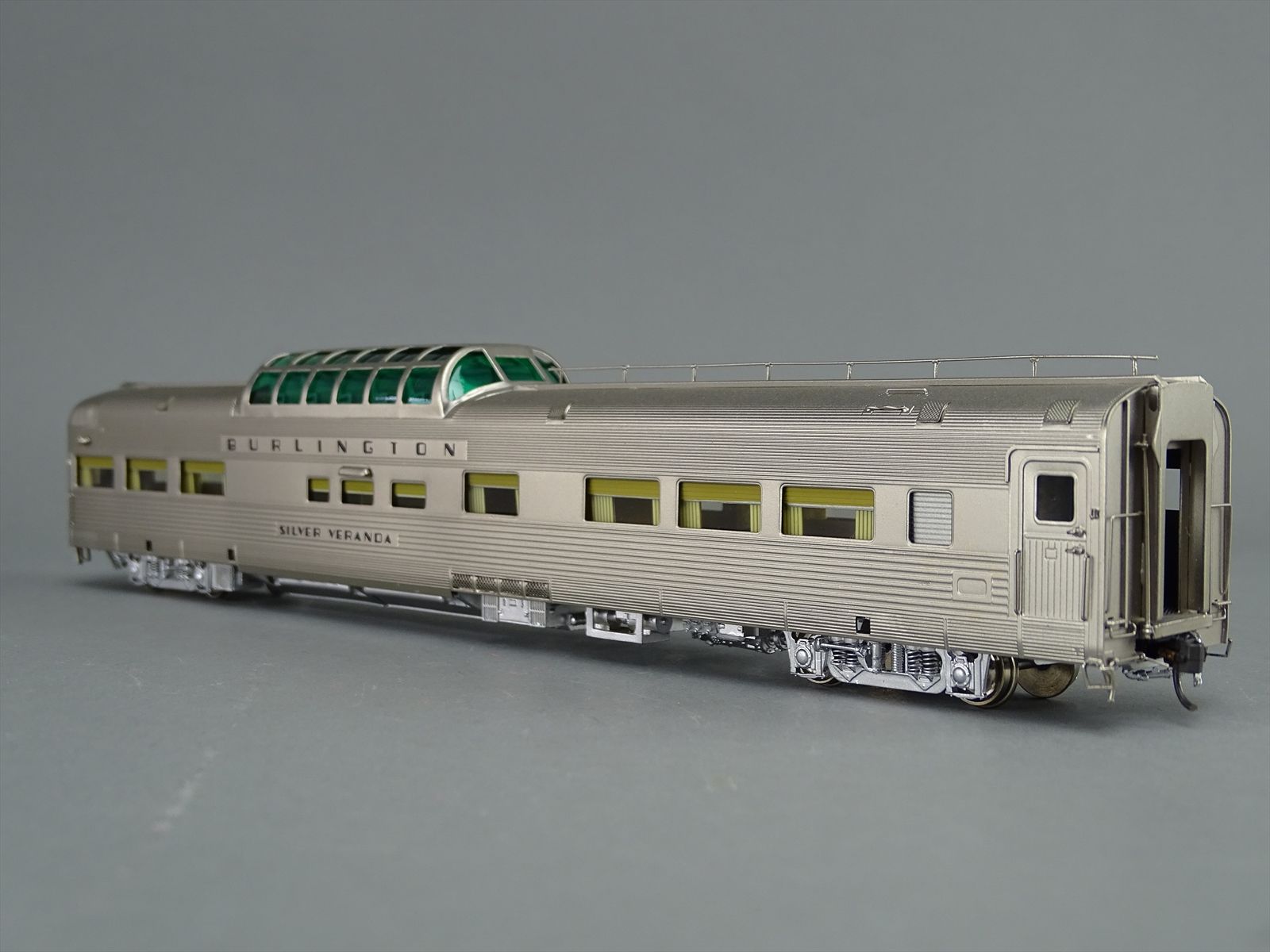 HO Brass Model - SSL CBQ10 CB&Q Burlington Vista-Dome Parlor Buffet Observation Silver Veranda ...