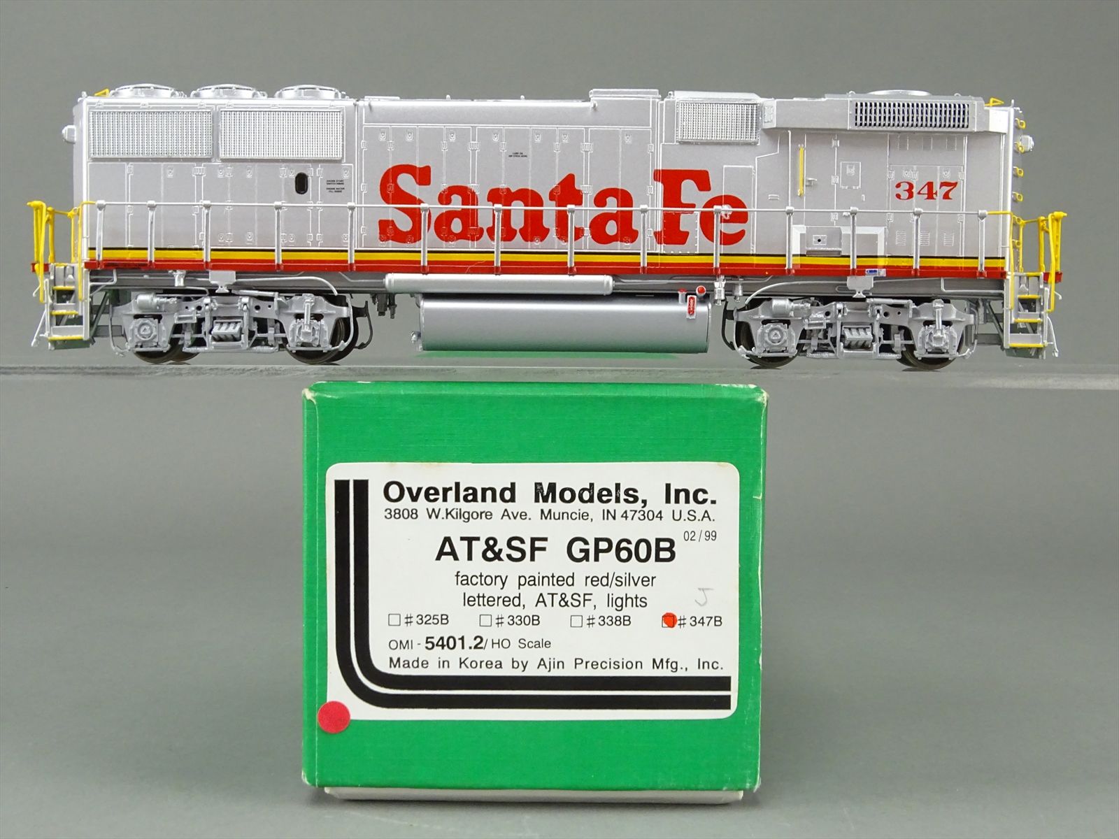 HO Brass Model - OMI 5401.2 AT&SF Santa Fe GP60B Red / Silver #347B - F ...
