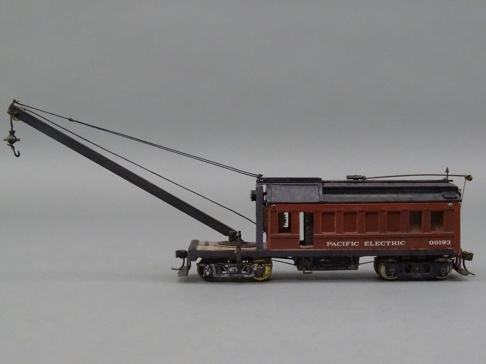 HO Brass Model - Scratch Built - PE Pacific Electric Powered Crane Car ...