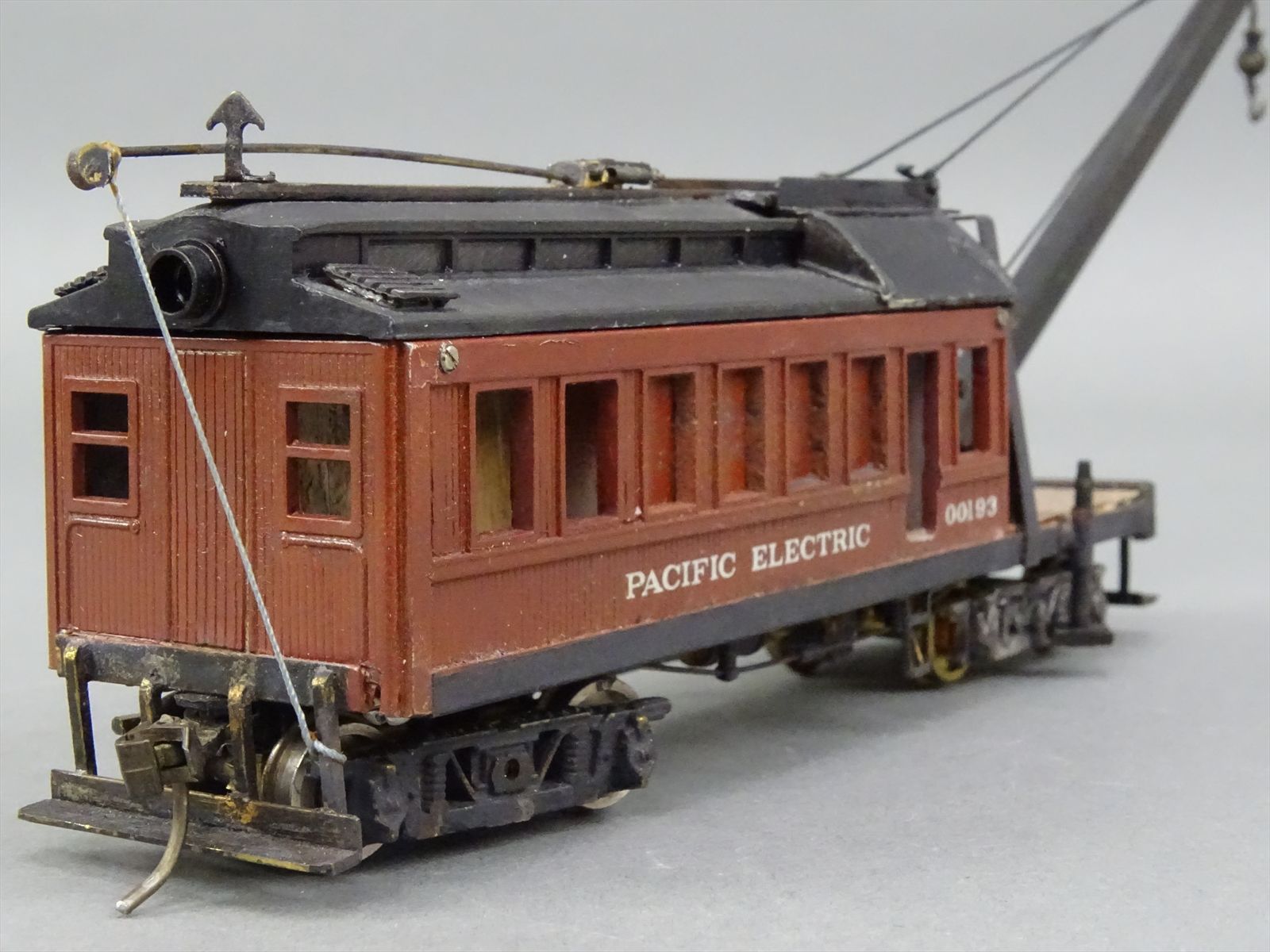 HO Brass Model - Scratch Built - PE Pacific Electric Powered Crane Car ...