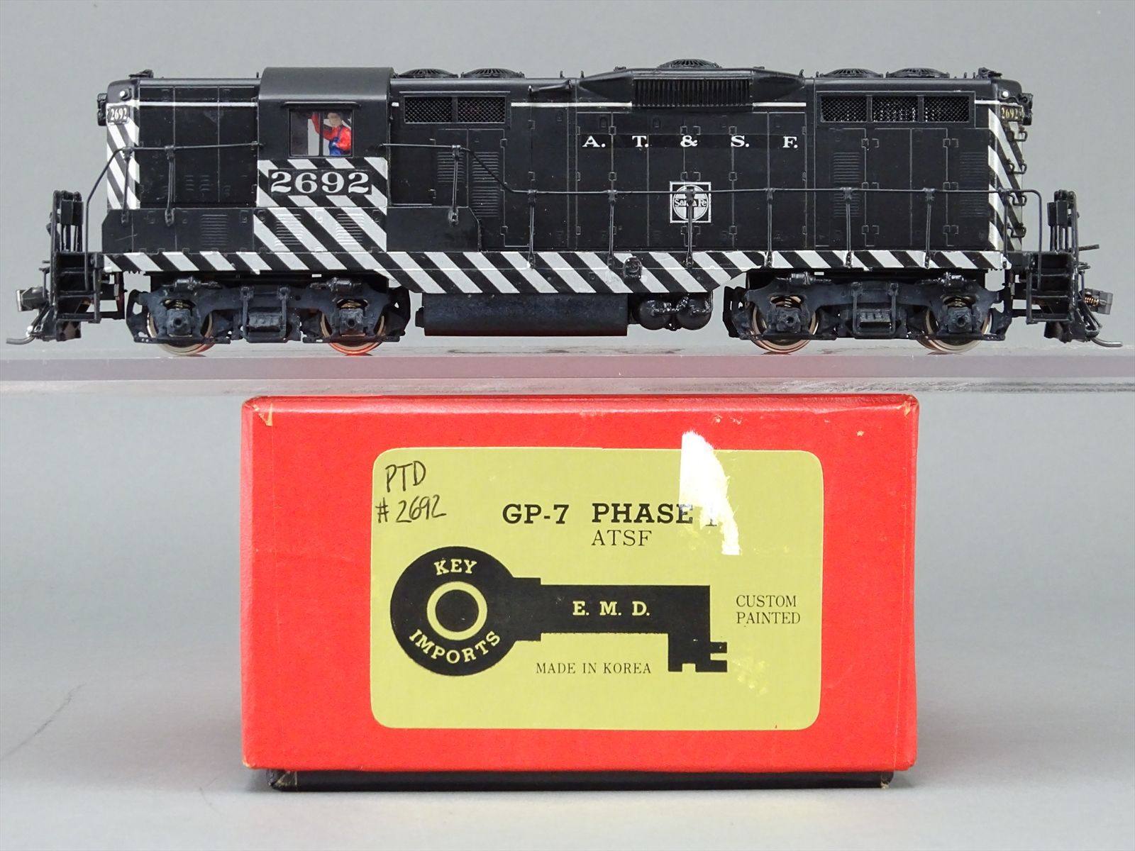 HO Brass Model - Key AT&SF Santa Fe EMD GP-7 Phase I #2692 - F/P - 1995 ...