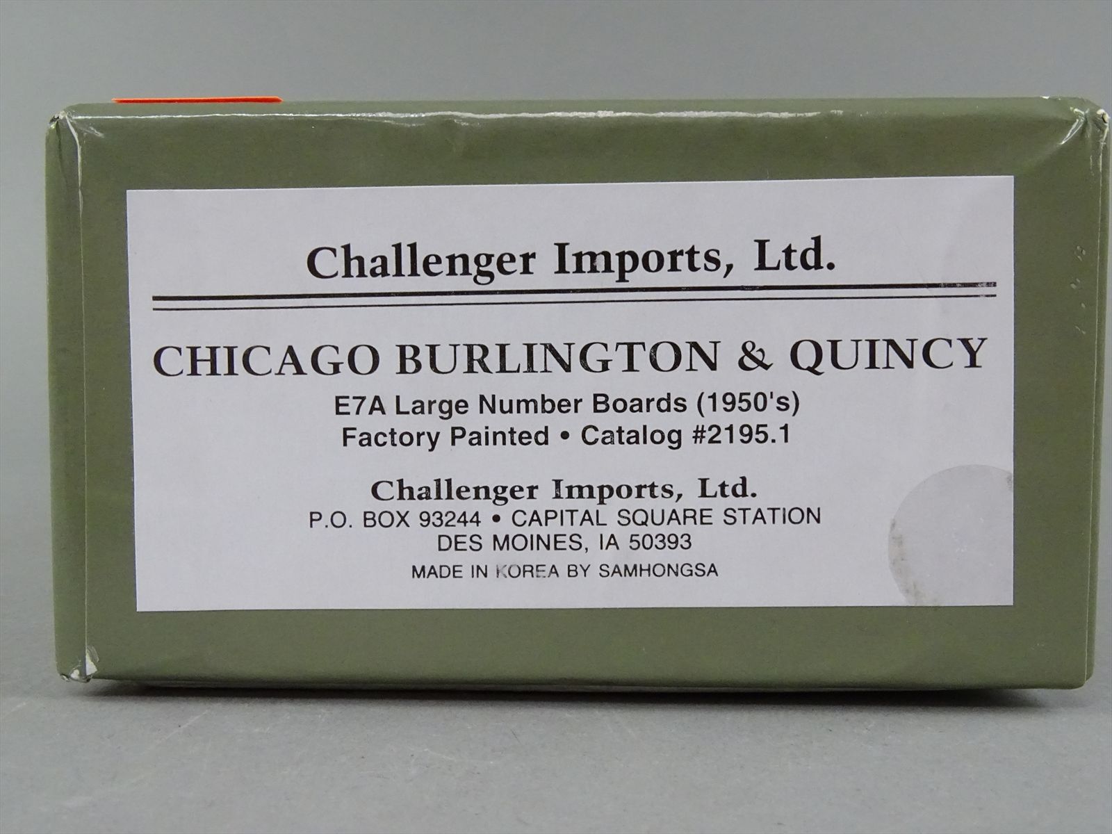 HO Brass Model - CIL 2195.1 CB&Q E7A 1950s Large Number Boards #9931-A - F/P *DROP DAMAGE*