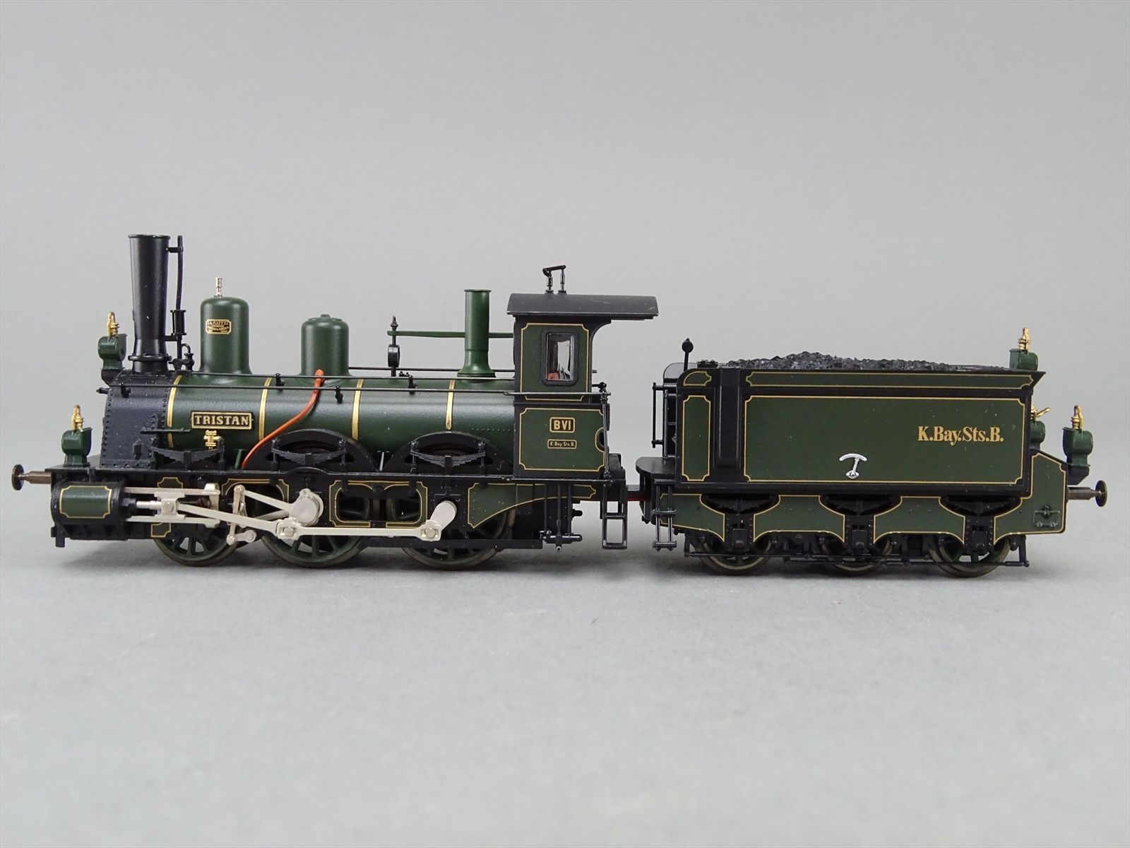 HO Trix 21230 King Ludwig B VI Tristan 0-6-0 Train Set + 4396 2-Car Add ...
