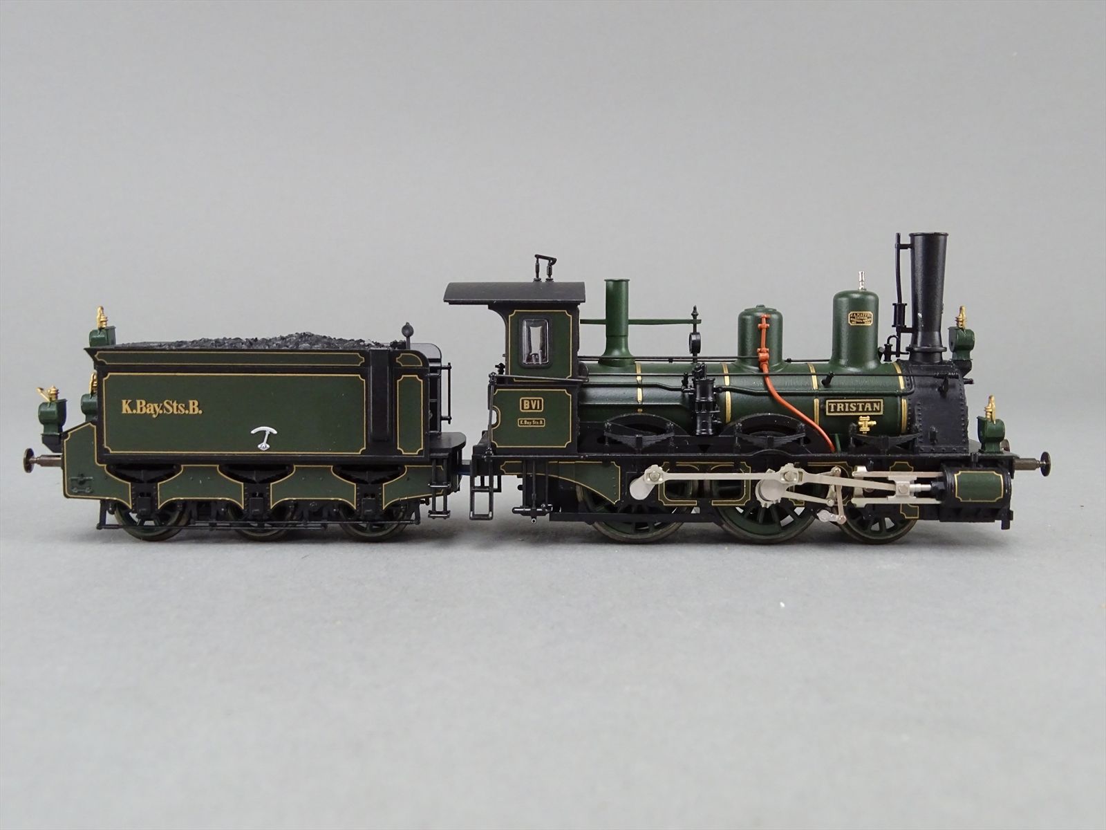 HO Trix 21230 King Ludwig B VI Tristan 0-6-0 Train Set + 4396 2-Car Add ...
