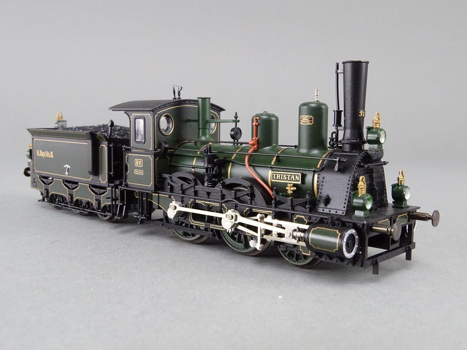 HO Trix 21230 King Ludwig B VI Tristan 0-6-0 Train Set + 4396 2-Car Add ...