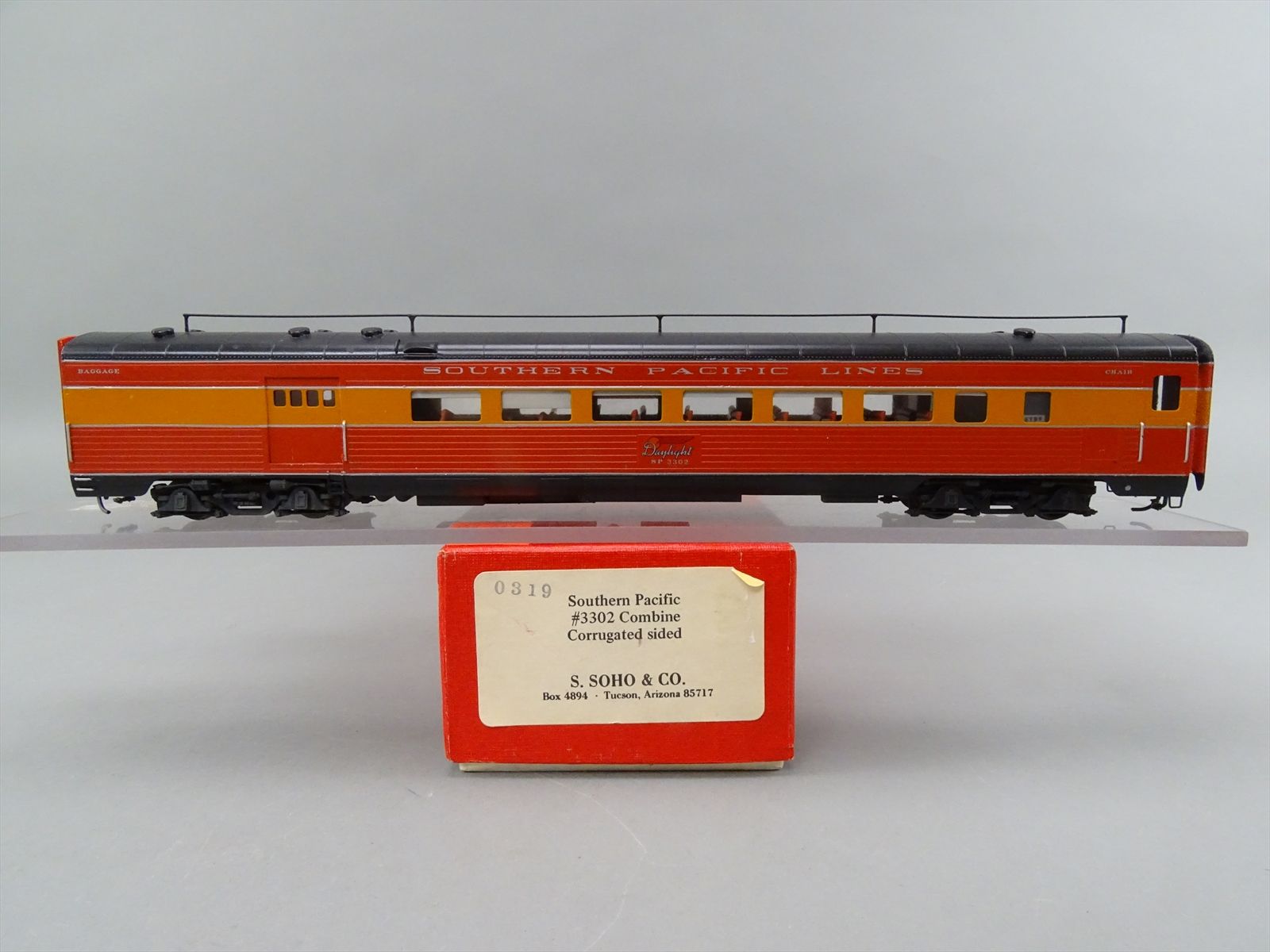 HO Brass Model - Soho 0319 SP Southern Pacific Combine #3302 Corrugated ...