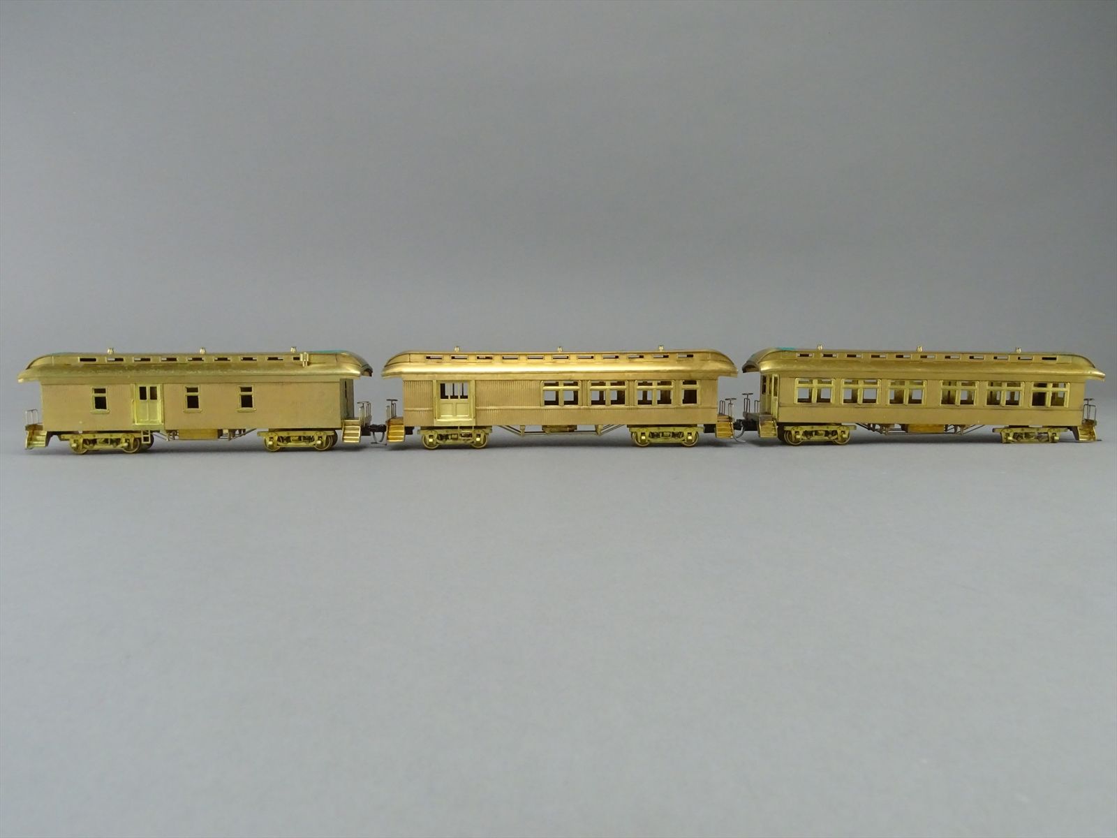 HO Brass Model - PFM Old-Time 3 Car Heavyweight Passenger Set Baggage ...