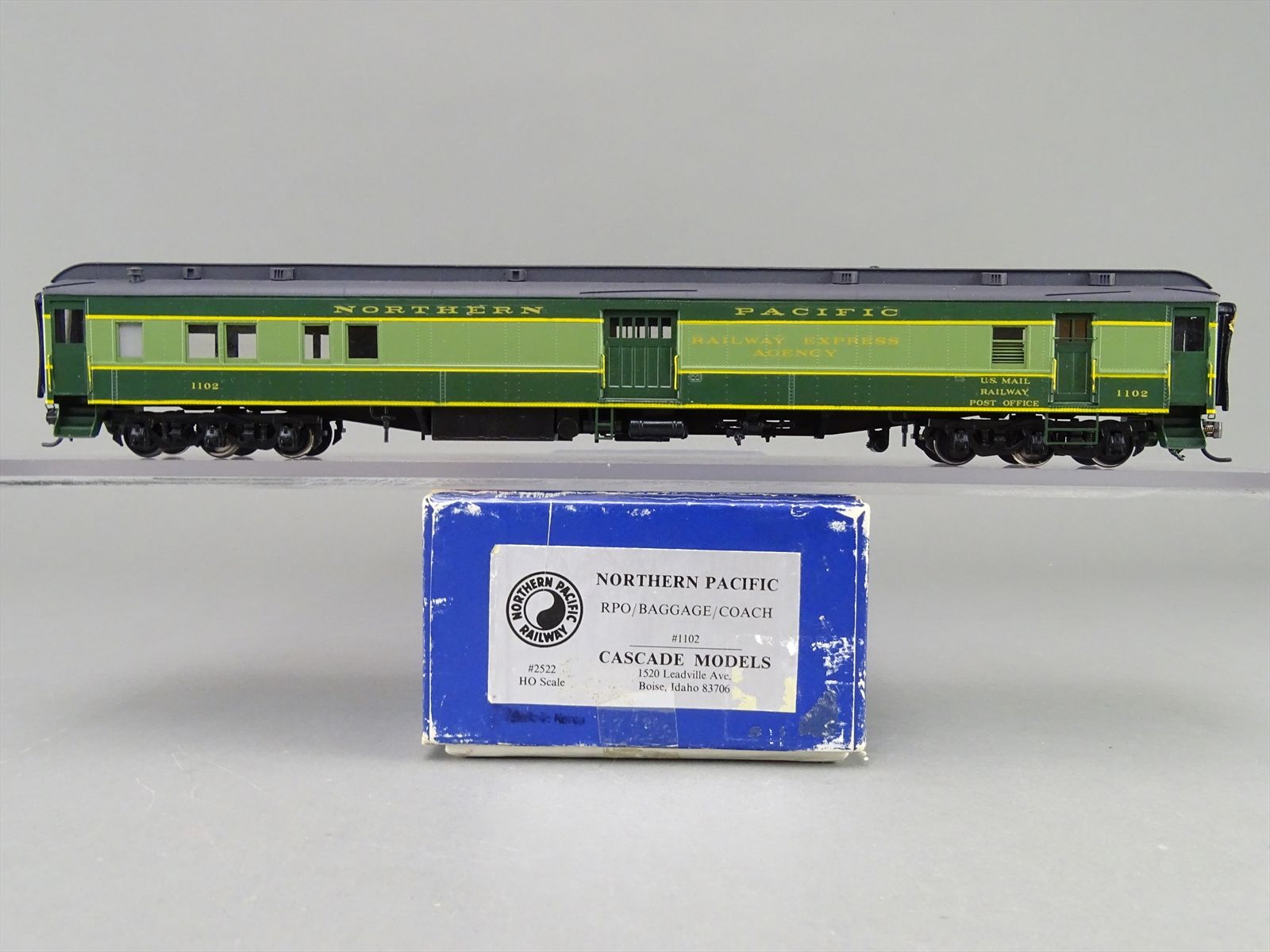 HO Brass Model - Cascade 2522 NP Northern Pacific RPO Baggage Coach ...