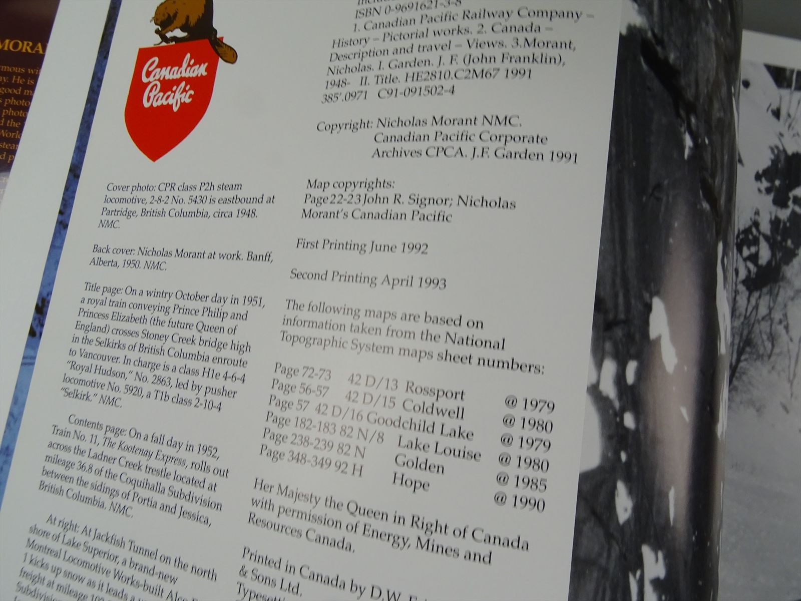 Railroad Book - Nicholas Morant's Canadian Pacific - J.F. Garden