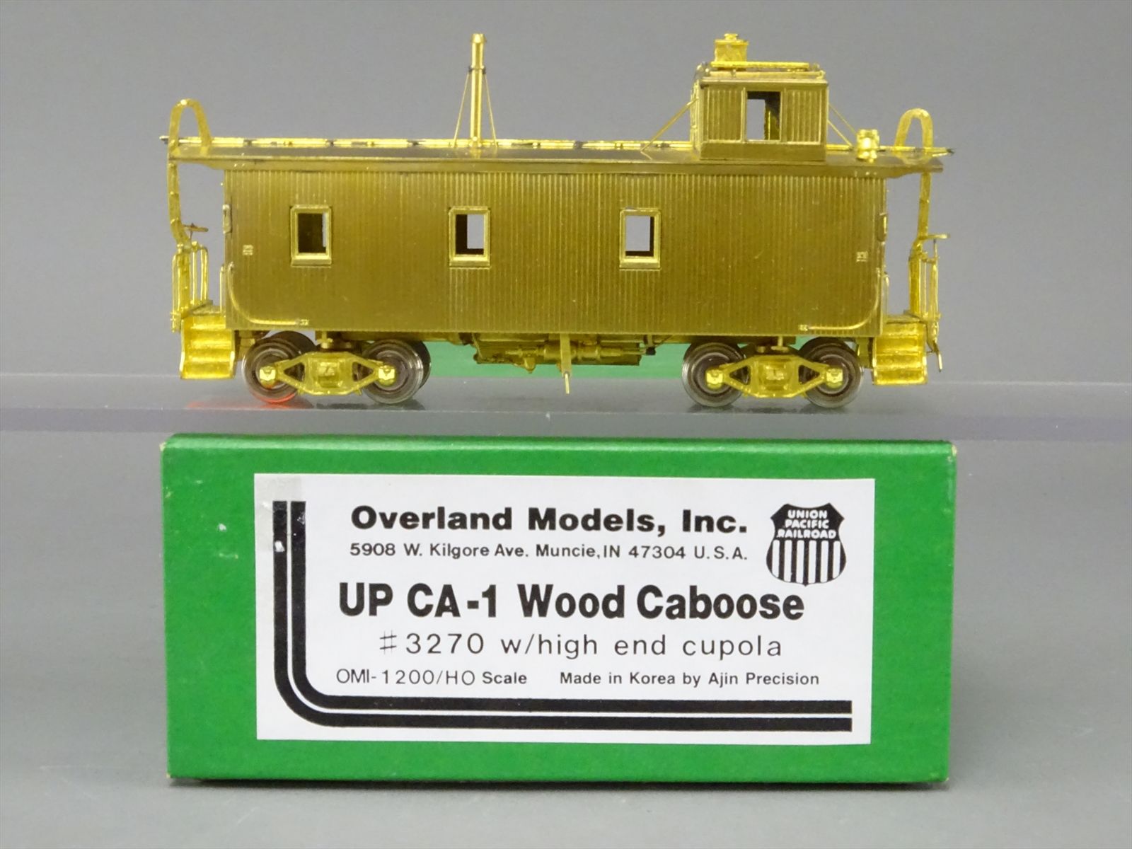 HO Brass Model - OMI 1200 UP Union Pacific CA-1 Wood Caboose #3270 w ...