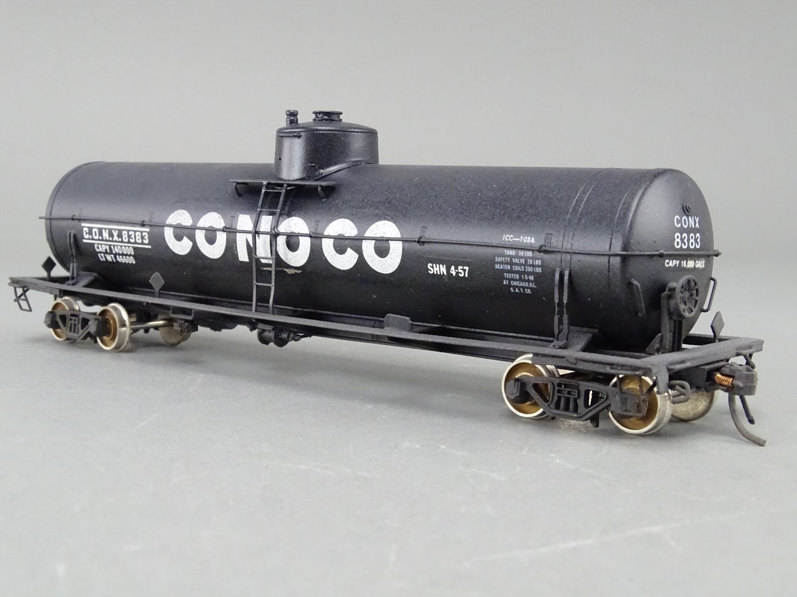 HO Brass Model - PSC 15604 CONX Conoco 16,000 Gallon Tank Car #8383 - F ...