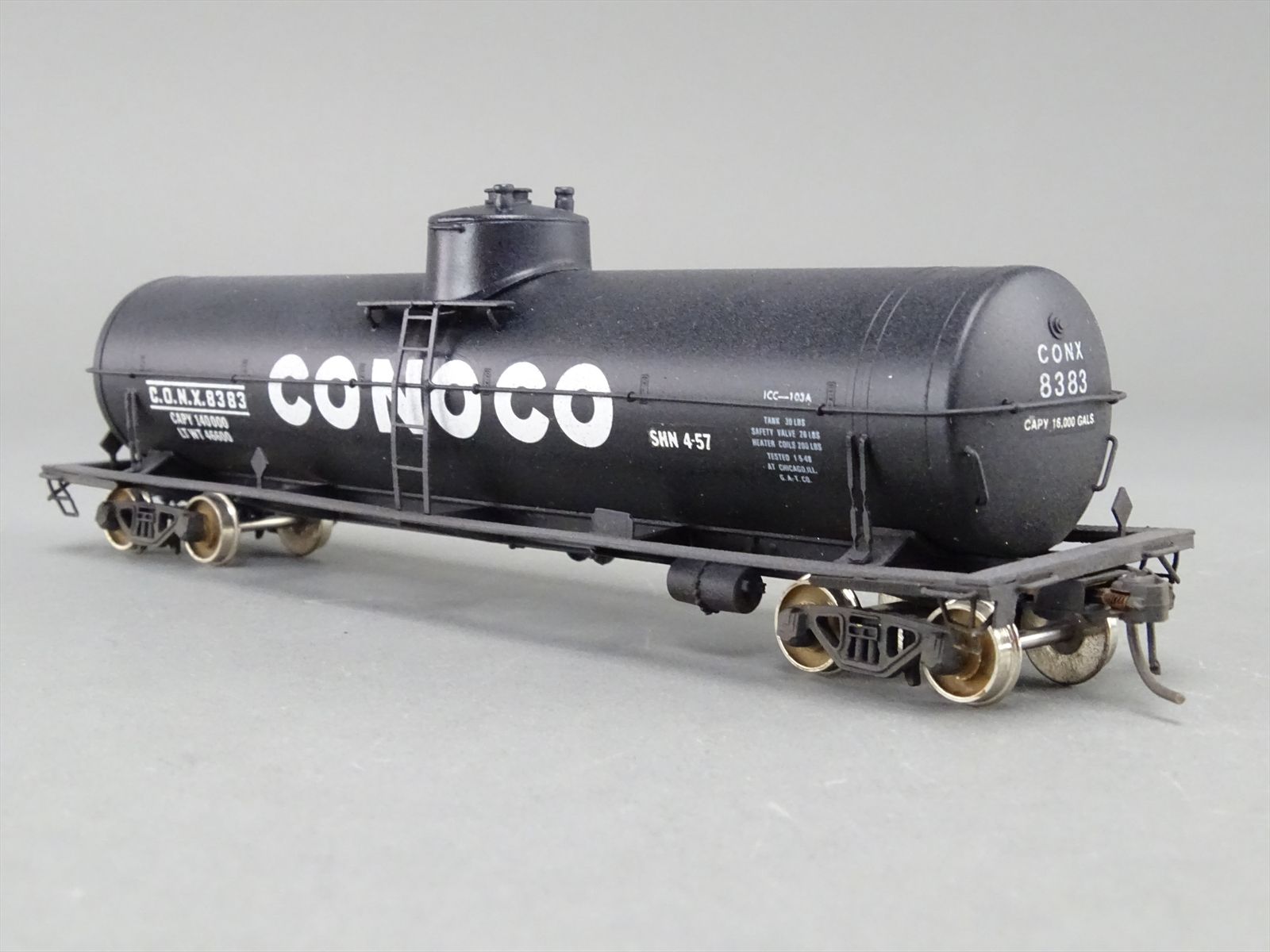 HO Brass Model - PSC 15604 CONX Conoco 16,000 Gallon Tank Car #8383 - F ...