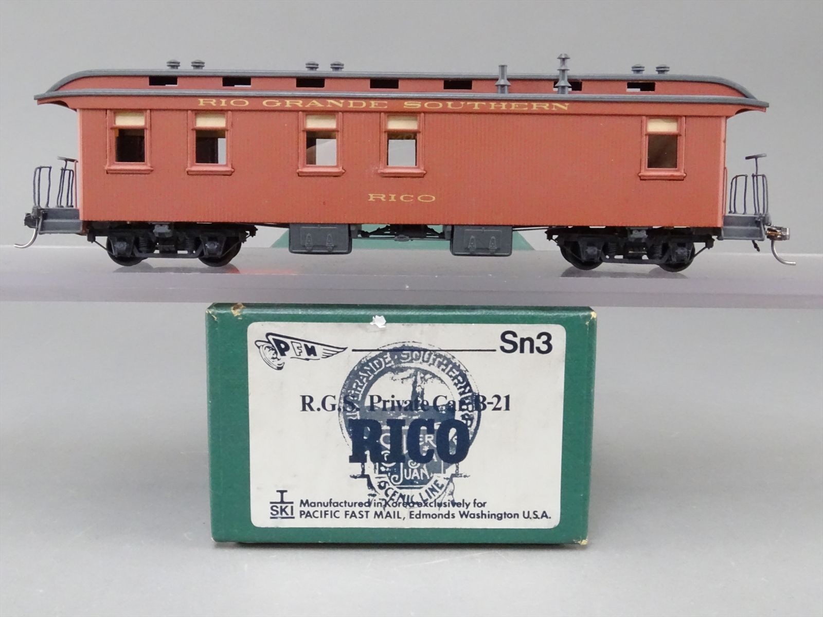 Sn3 Brass Model - PFM RGS Rio Grande Southern Private Business Car Rico ...