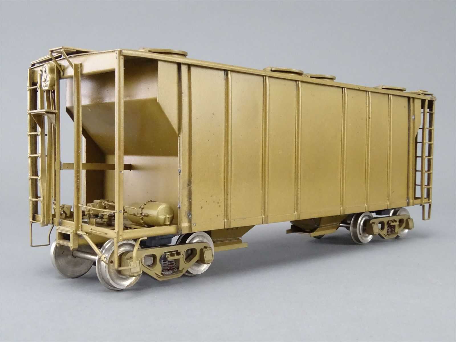 O Brass Model - NJCB Custom Brass RS-651 PS-2 Pullman Standard Covered Hopper - 50 Ton 2 Bay ...