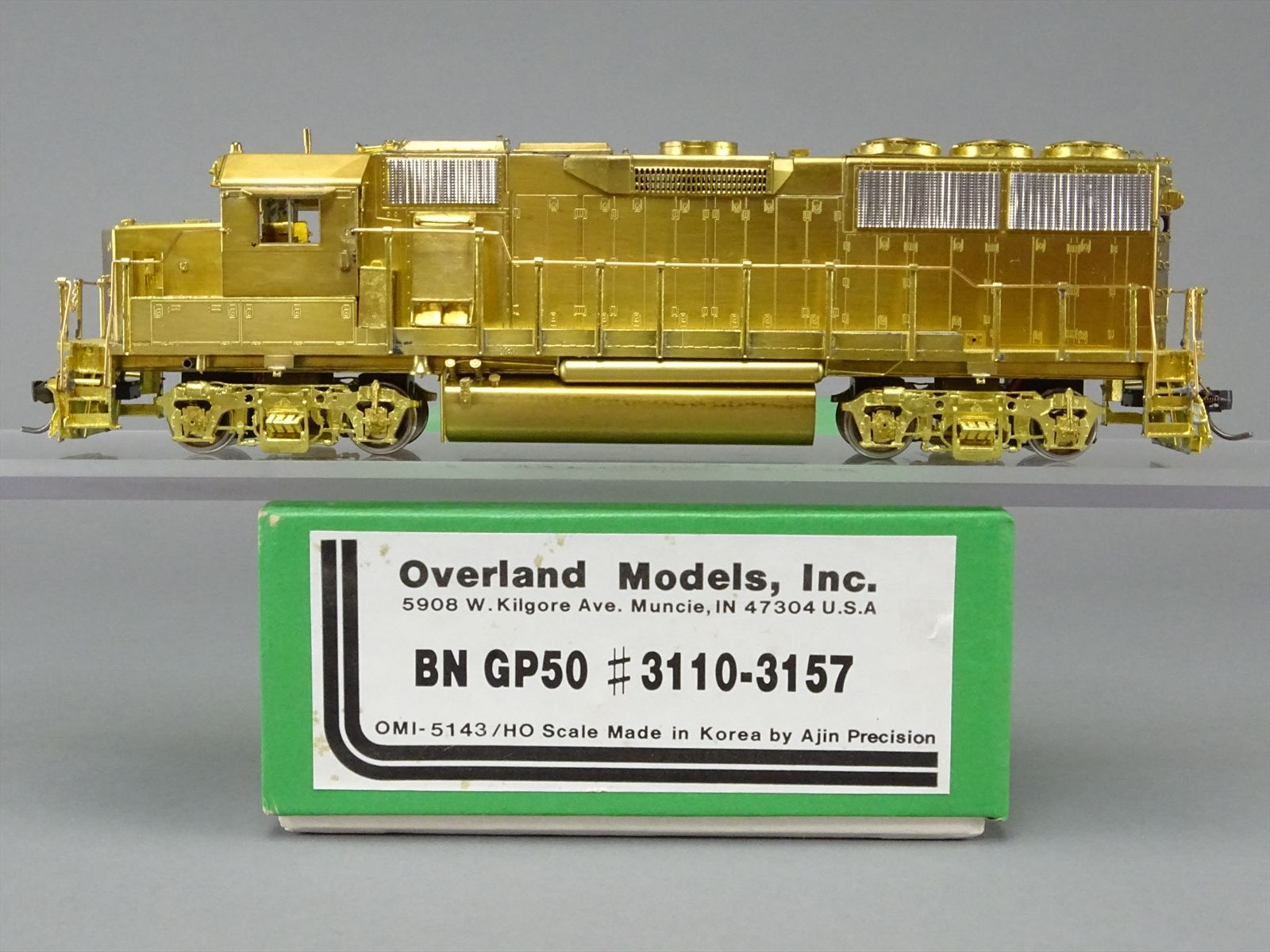 HO Brass - OMI 5143 Overland BN Burlington Northern GP50 Diesel #3110-3157 - Unpainted - 1989 Run
