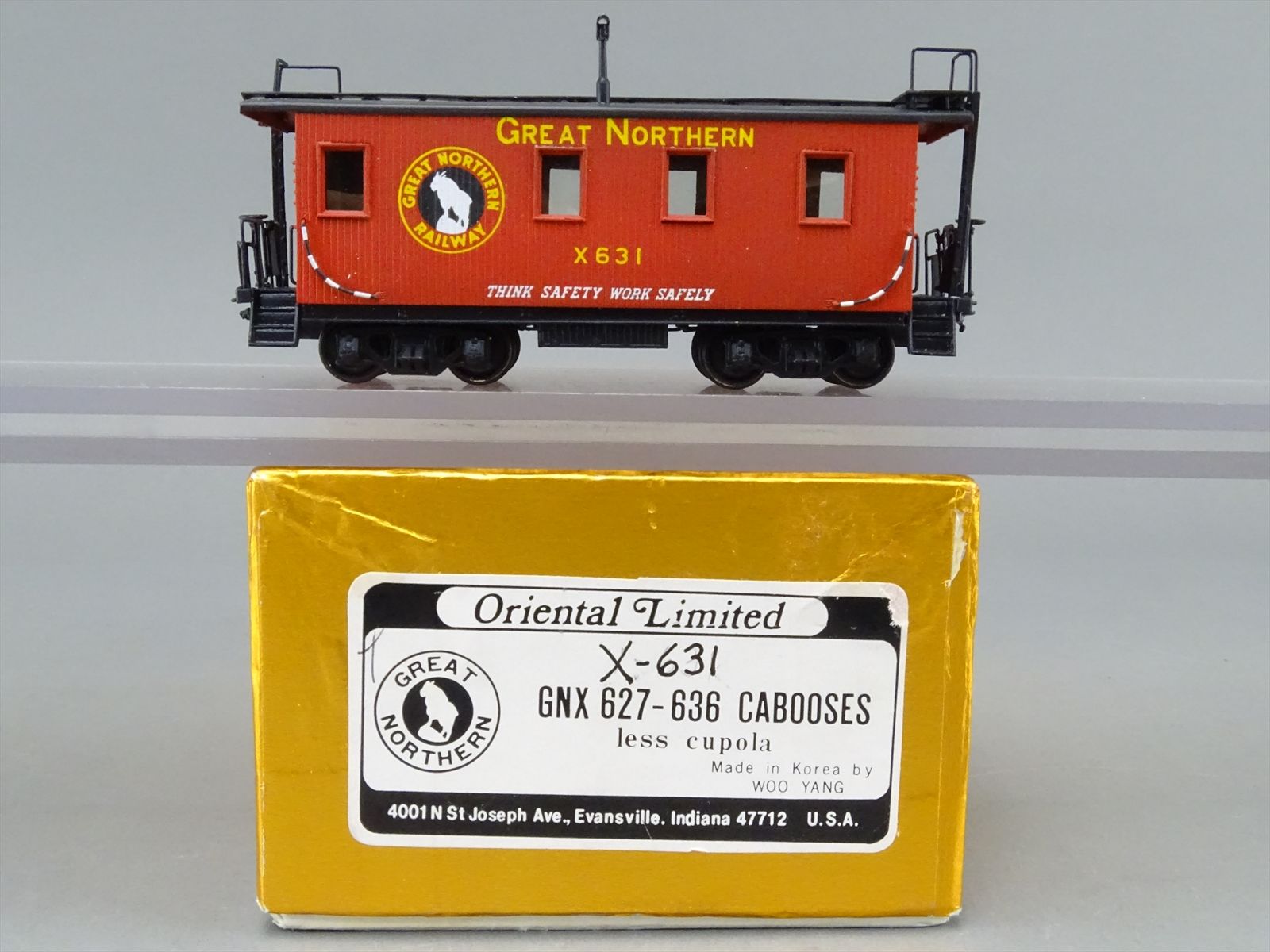 HO Brass Model - Oriental GN Great Northern GNX Caboose Less Cupola # ...