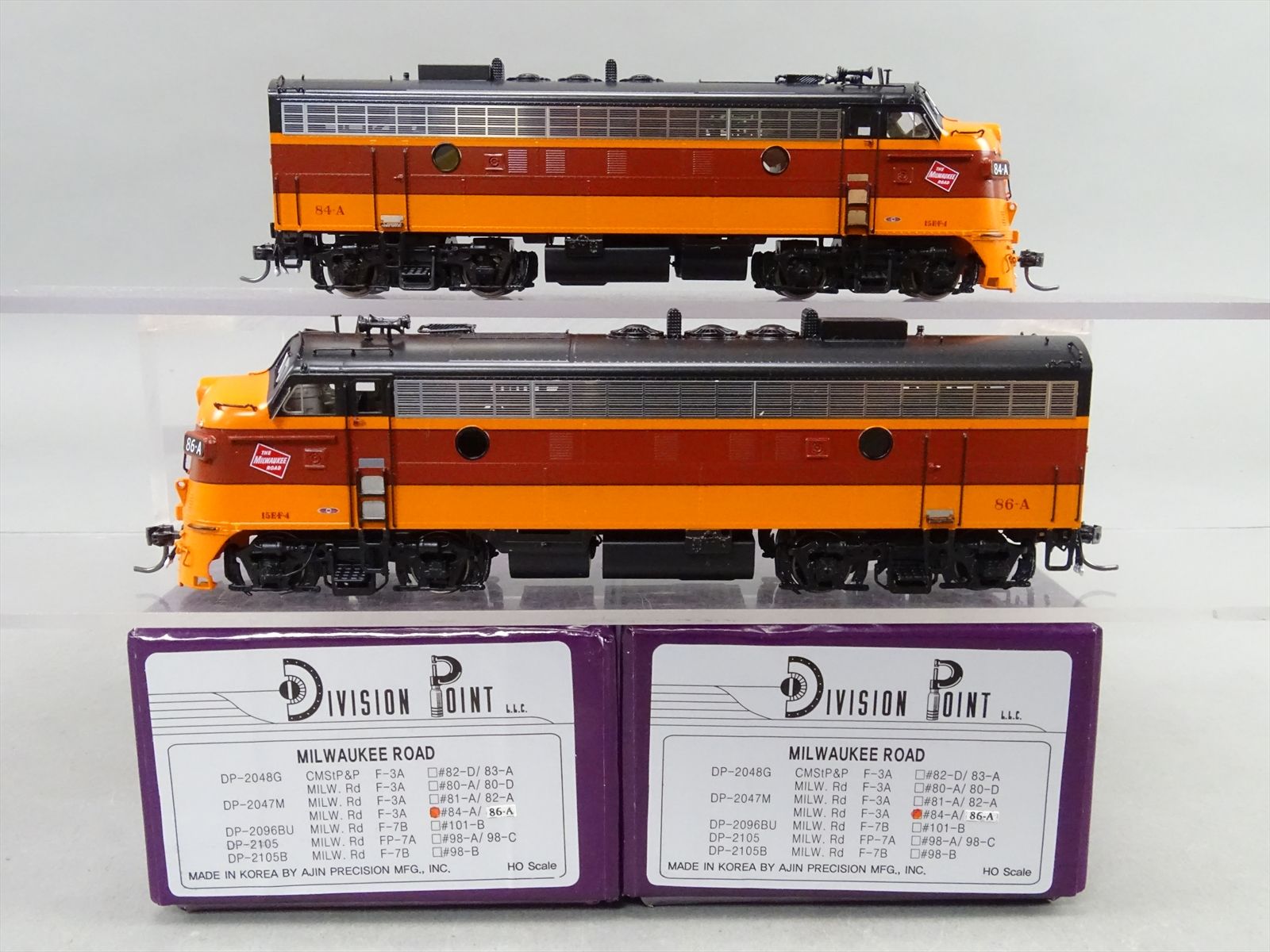 HO Brass Model - DP 2047M Milwaukee Road F3 F3A A-A Set #84A + #86A - F ...