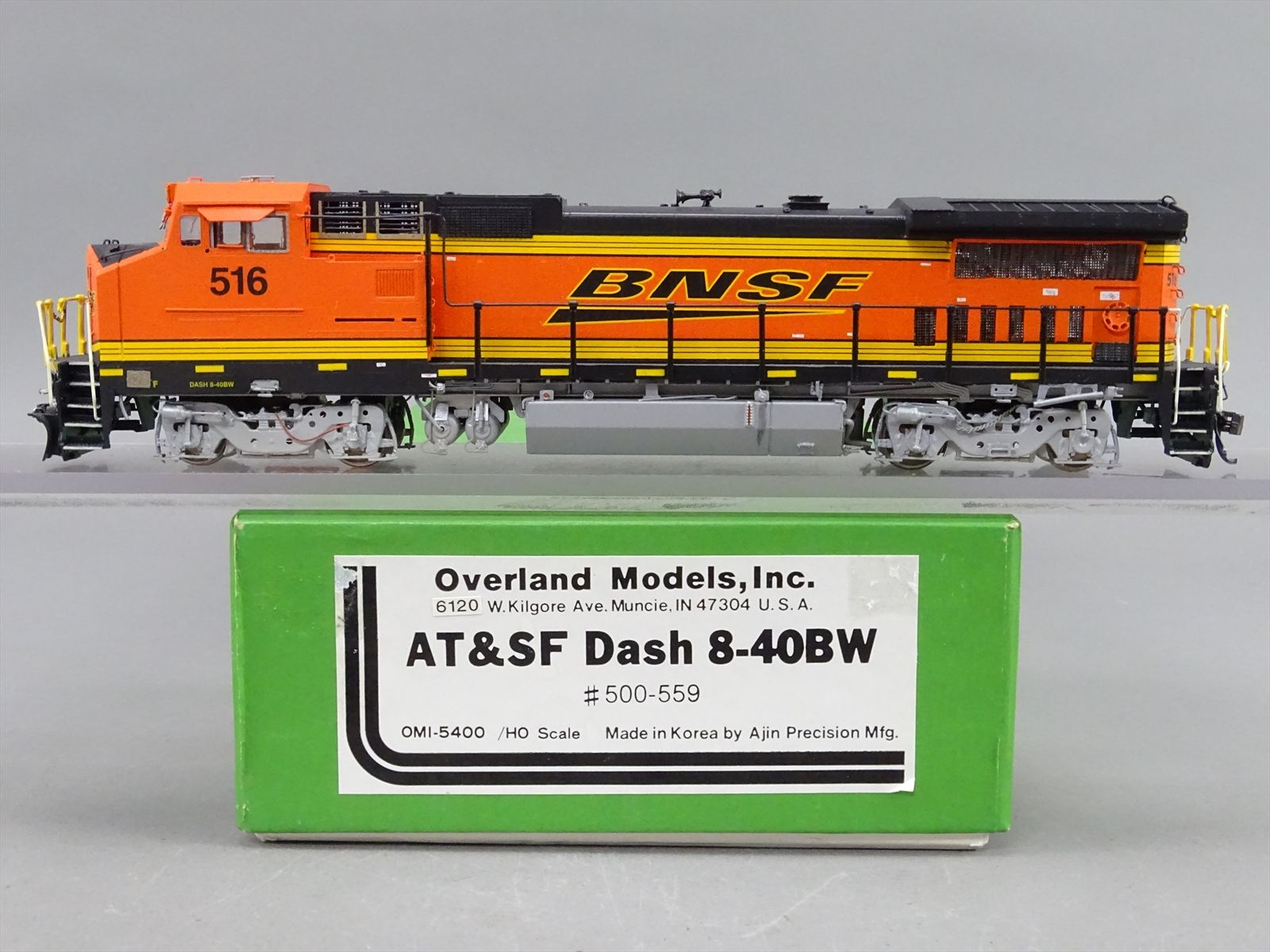 HO Brass Model - OMI 5400 AT&SF BNSF Burlington Northern Santa Fe Dash 8-40BW Wide Nose #516 ...