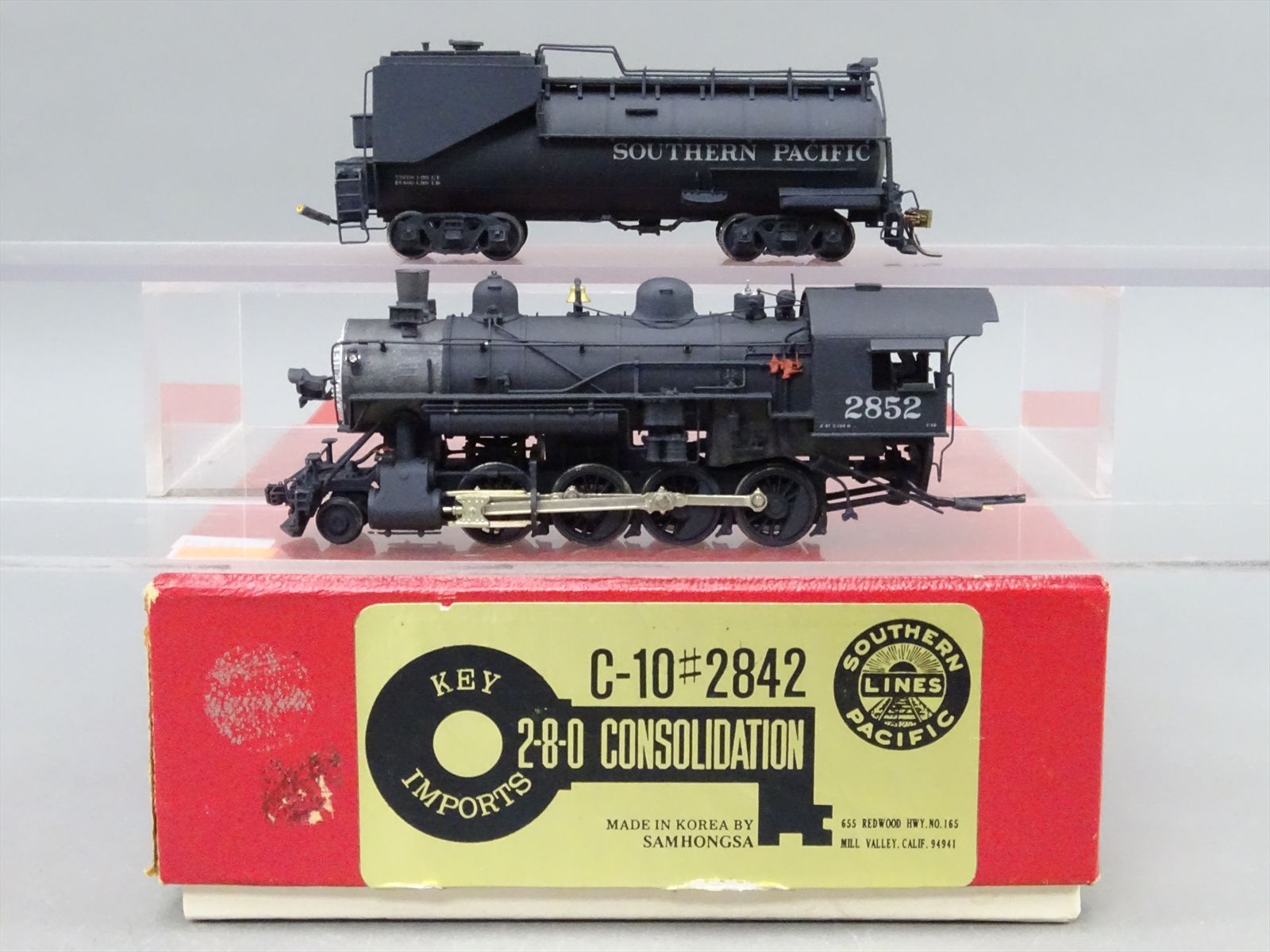 HO Brass Model - Key SP Southern Pacific 2-8-0 C-10 #2852 - Custom ...