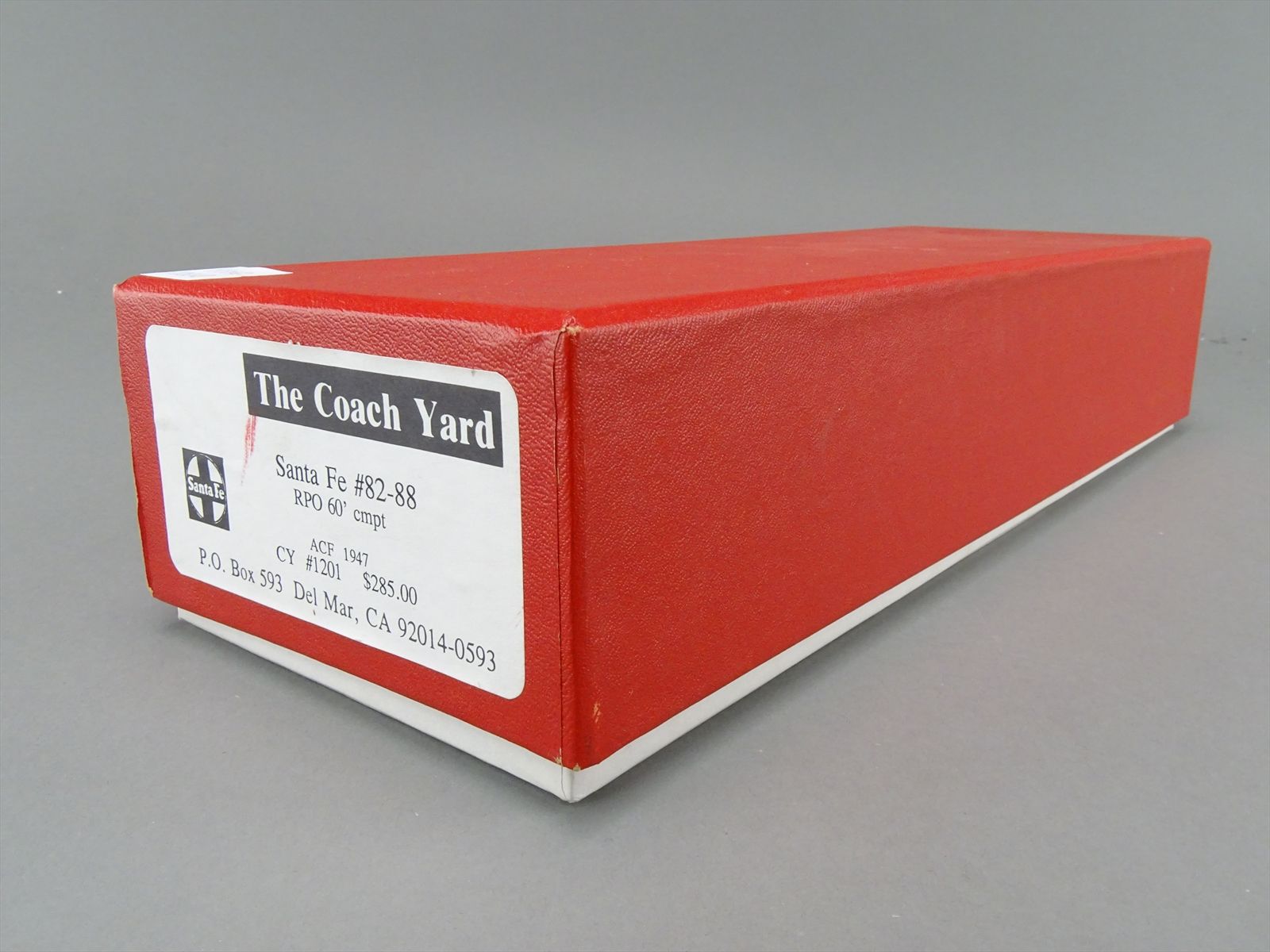 HO Brass Model - TCY 1201 AT&SF Santa Fe RPO 60' Compartment #82 - 88 ...