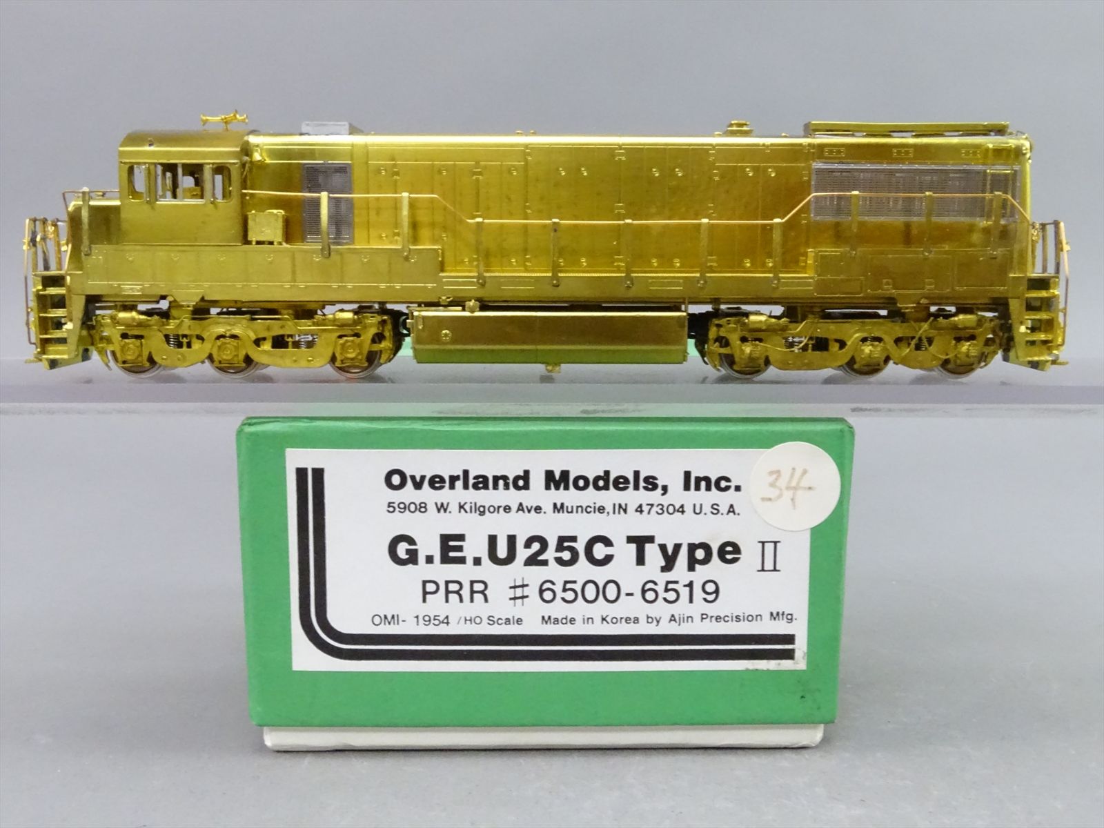 HO Brass Model - OMI 1954 G.E.U25C Type II PRR #6500-6519 - Unpainted ...