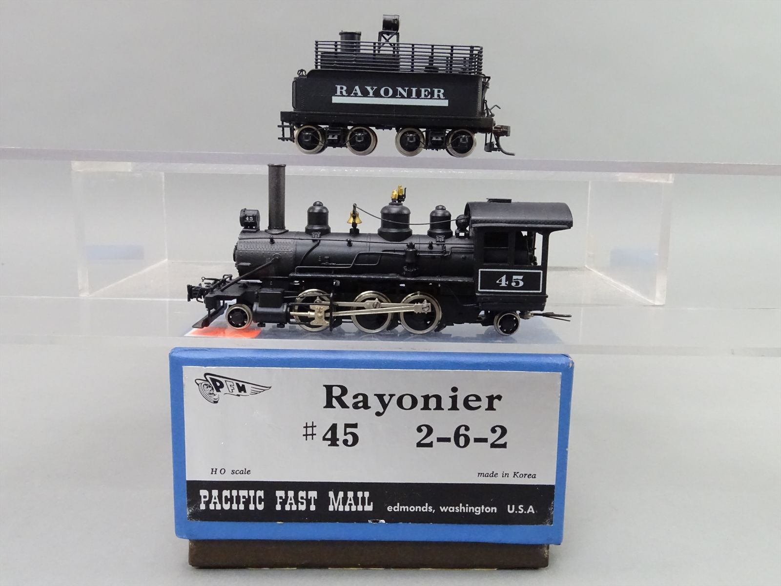 HO Brass Model - PFM Rayonier 2-6-2 Logging Loco #45 - Custom - Samhongsa