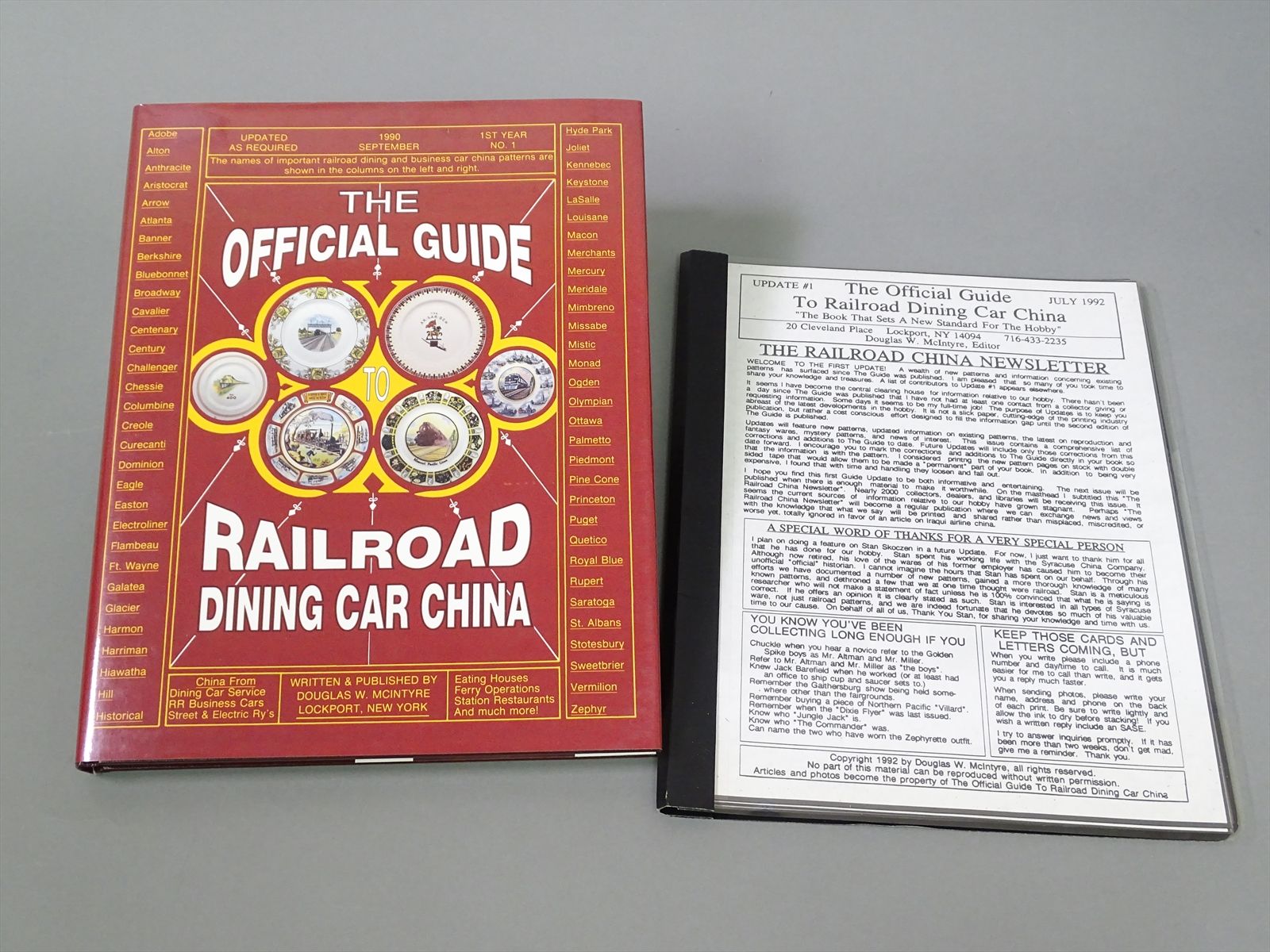 Railroad Book - The Official Guide to Railroad Dining Car China ...