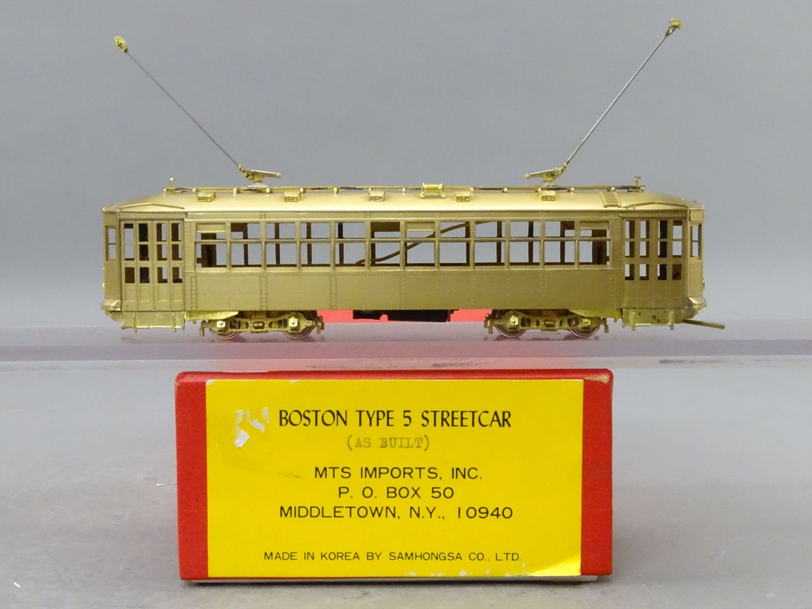 HO Brass Model - MTS Boston Type 5 Streetcar As Built - Unpainted ...