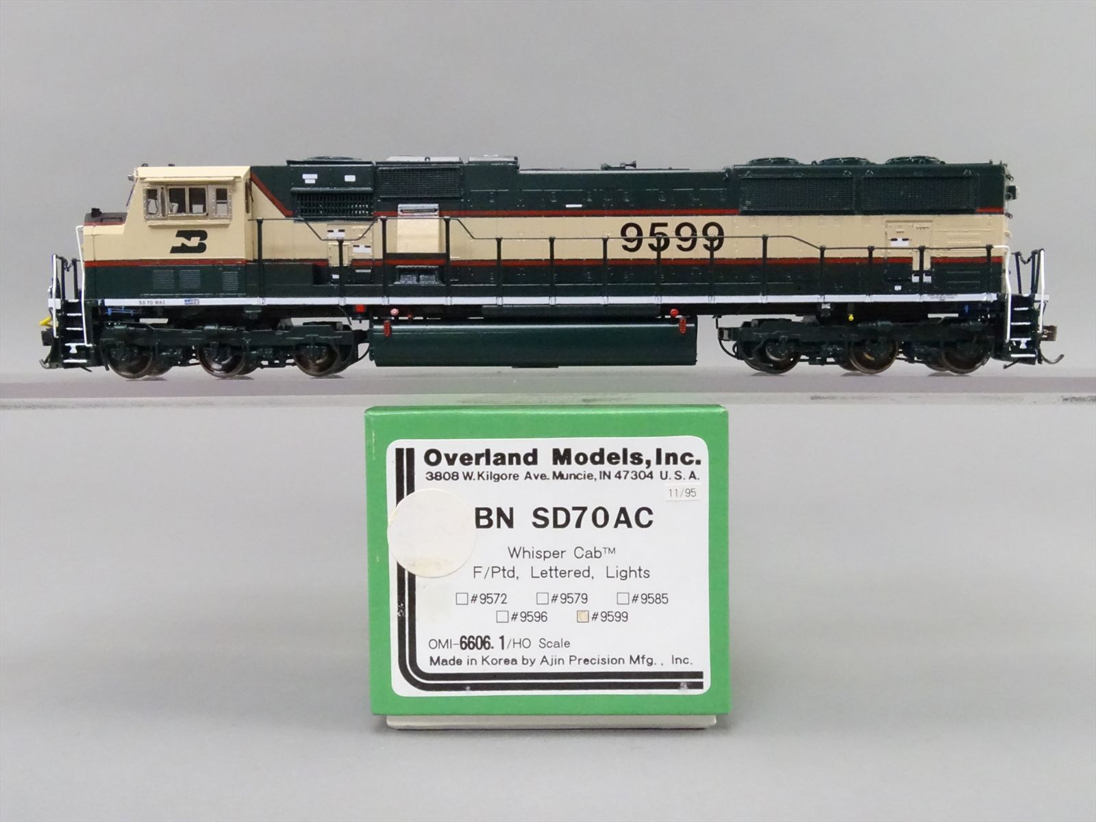 HO Brass Model - OMI 6606.1 BN Burlington Northern SD70AC "Whisper Cab ...