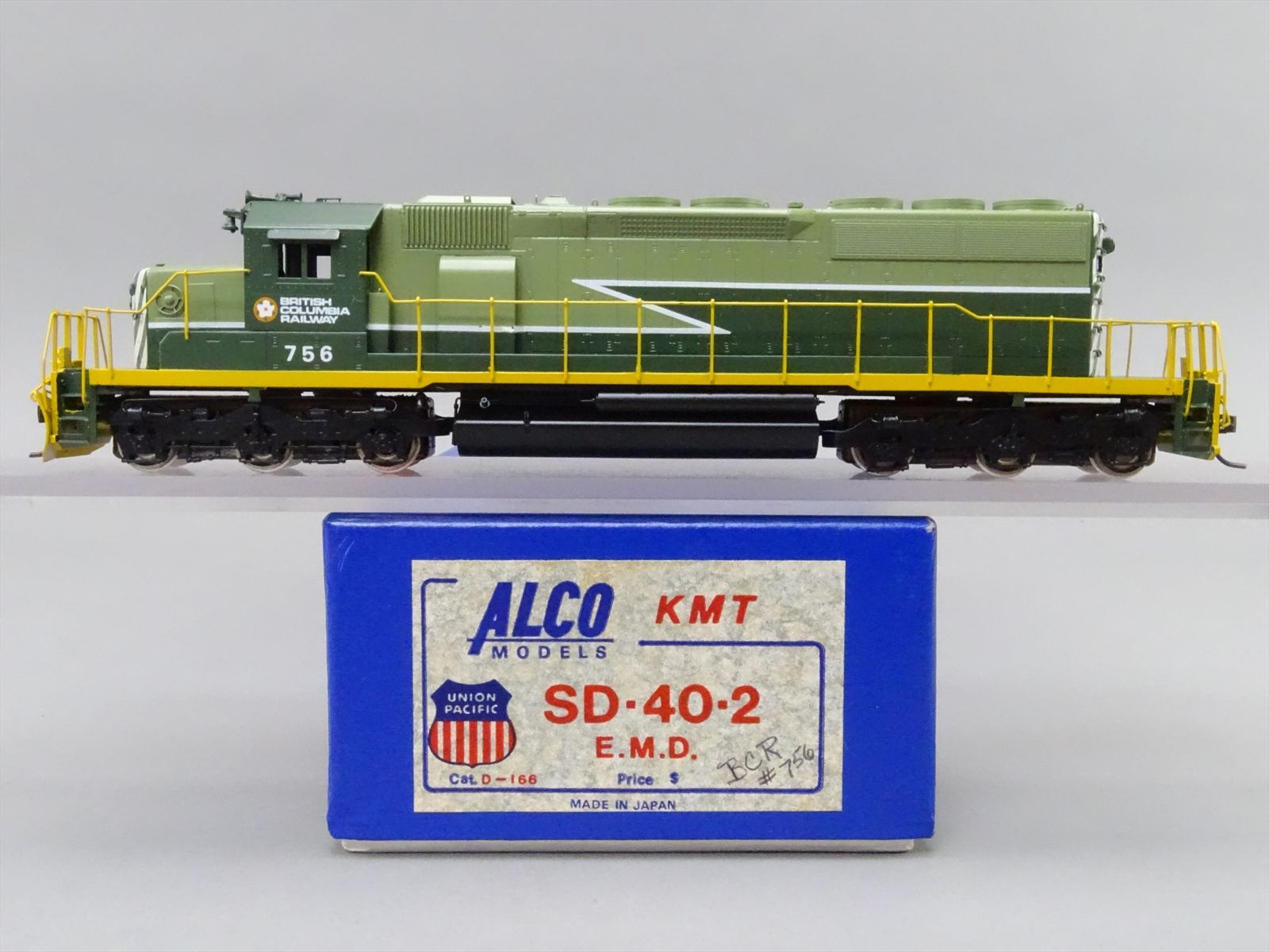 HO Brass Model - ALCO D-166 UP as BCR British Columbia Railway SD40-2 #756 - Custom - 1979 Run ...