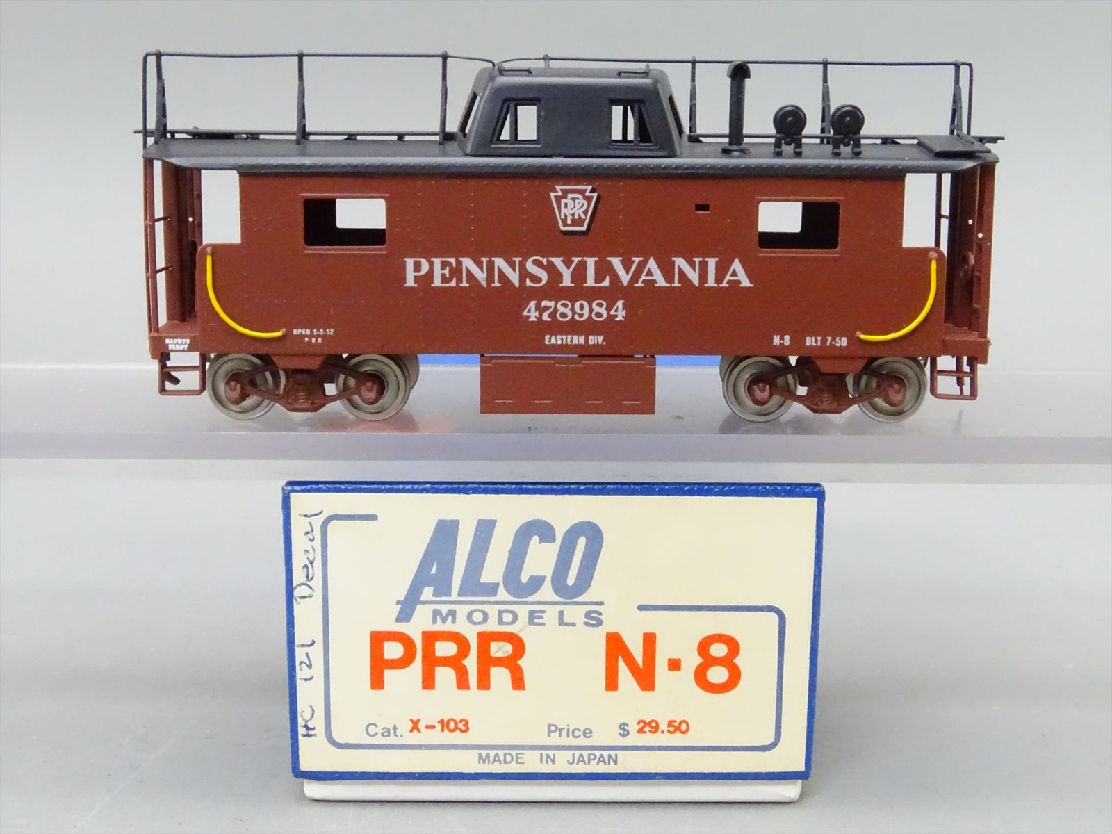 HO Brass Model - ALCO X-103 PRR Pennsylvania Caboose Cabin Car N-8 ...