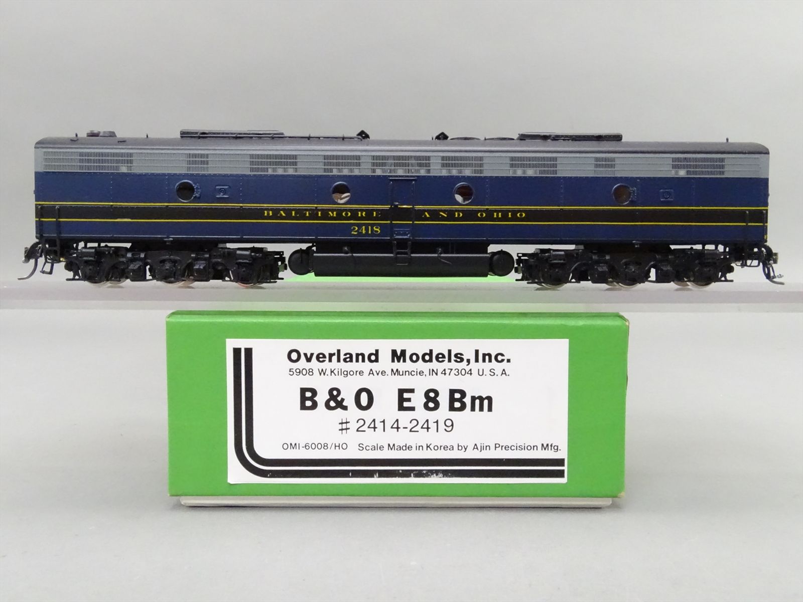 HO Brass Model - OMI 6008 B&O Baltimore & Ohio E8 E8B E8Bm #2418 - Pro ...