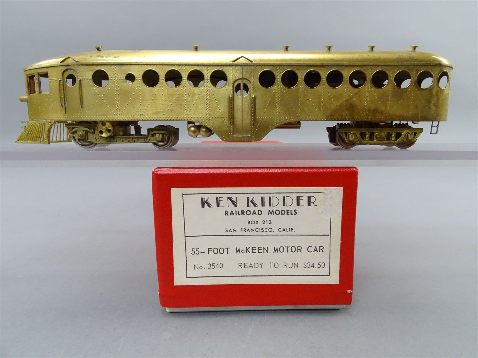 HO Brass Model - KK Ken Kidder 3540 55' McKeen Motor Car - Unpainted ...