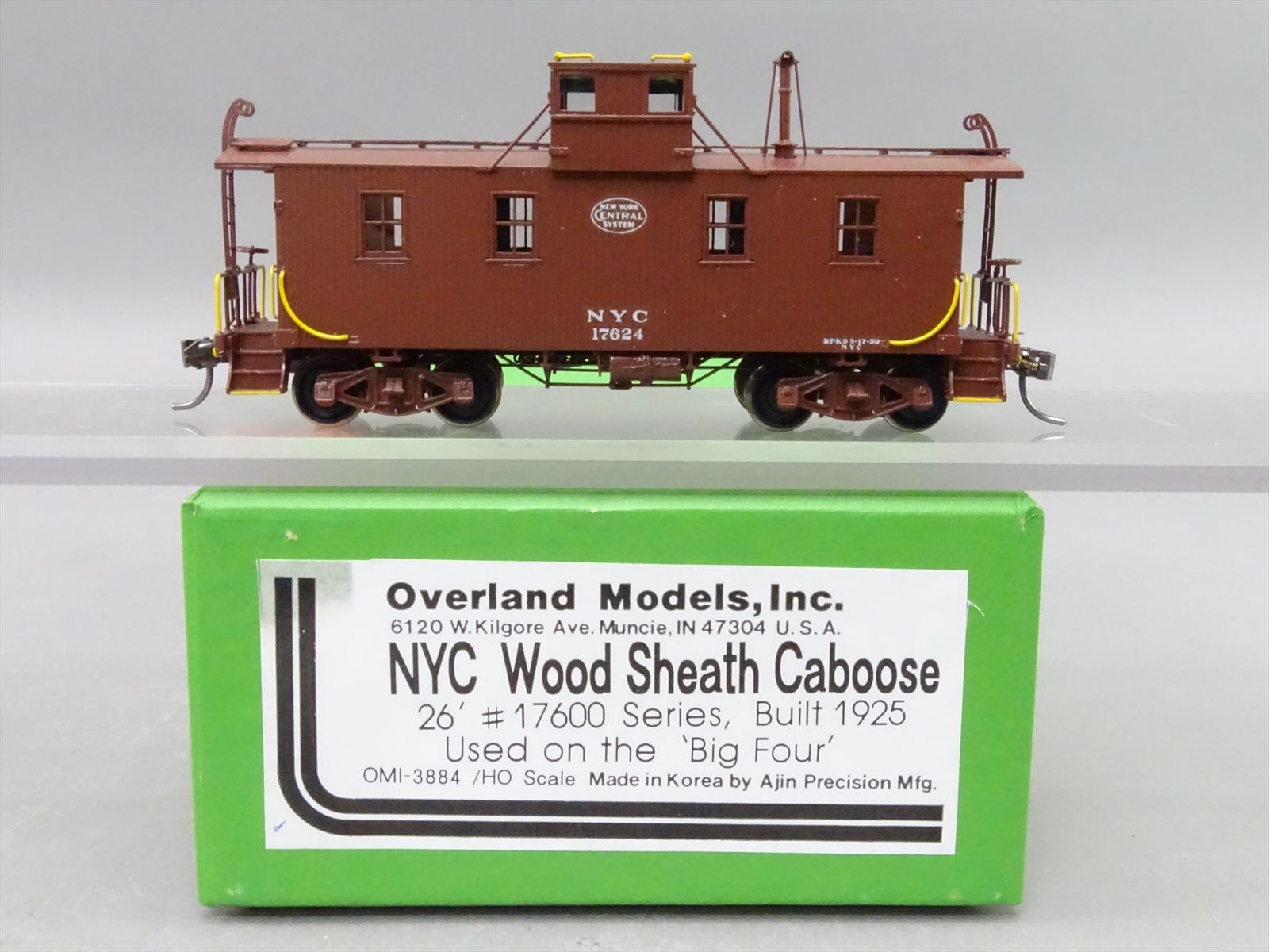 HO Brass Model - OMI 3884 NYC New York Central Wood Sheath Caboose 26 ...