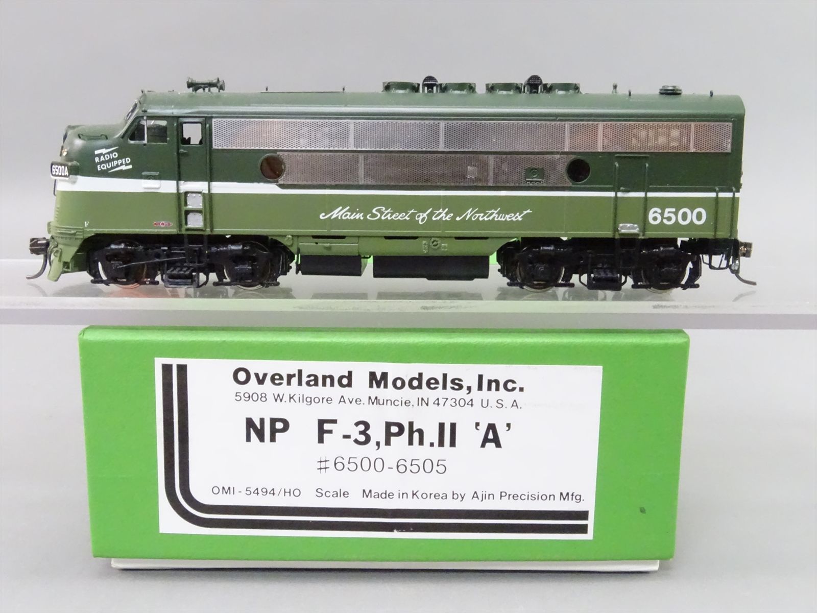 HO Brass Model - OMI 5494 NP Northern Pacific F3 F3A Phase II #6500 ...