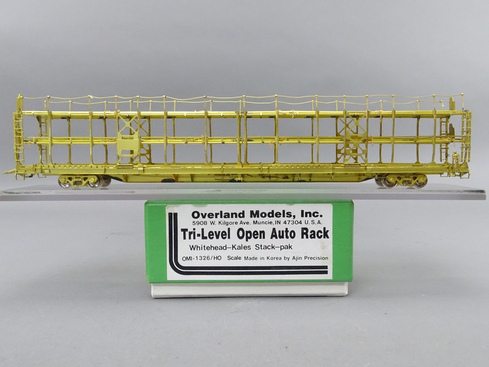 HO Brass Model - OMI 1326 Tri-Level Open Auto Rack Whitehead - Kales ...