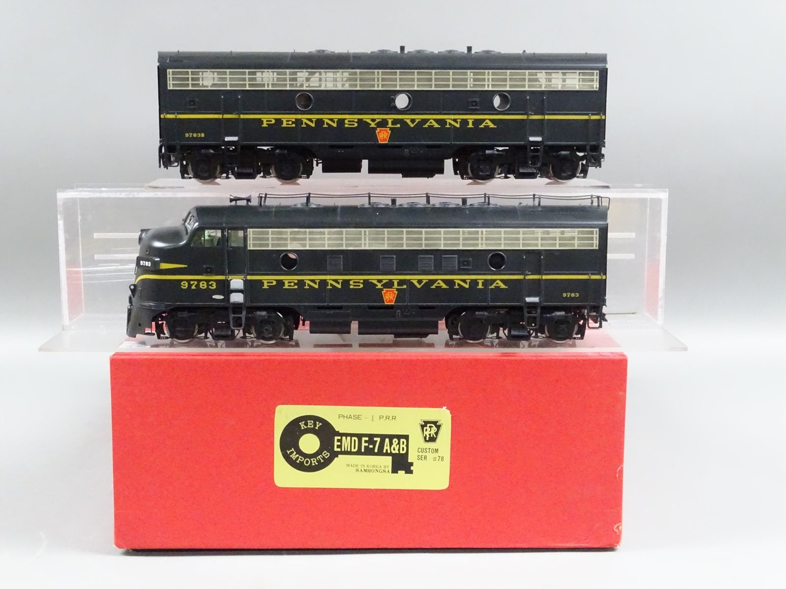 O Brass Model - Key CS#78 PRR Pennsylvania EMD F7 F7A F7B A-B Set - F/P ...