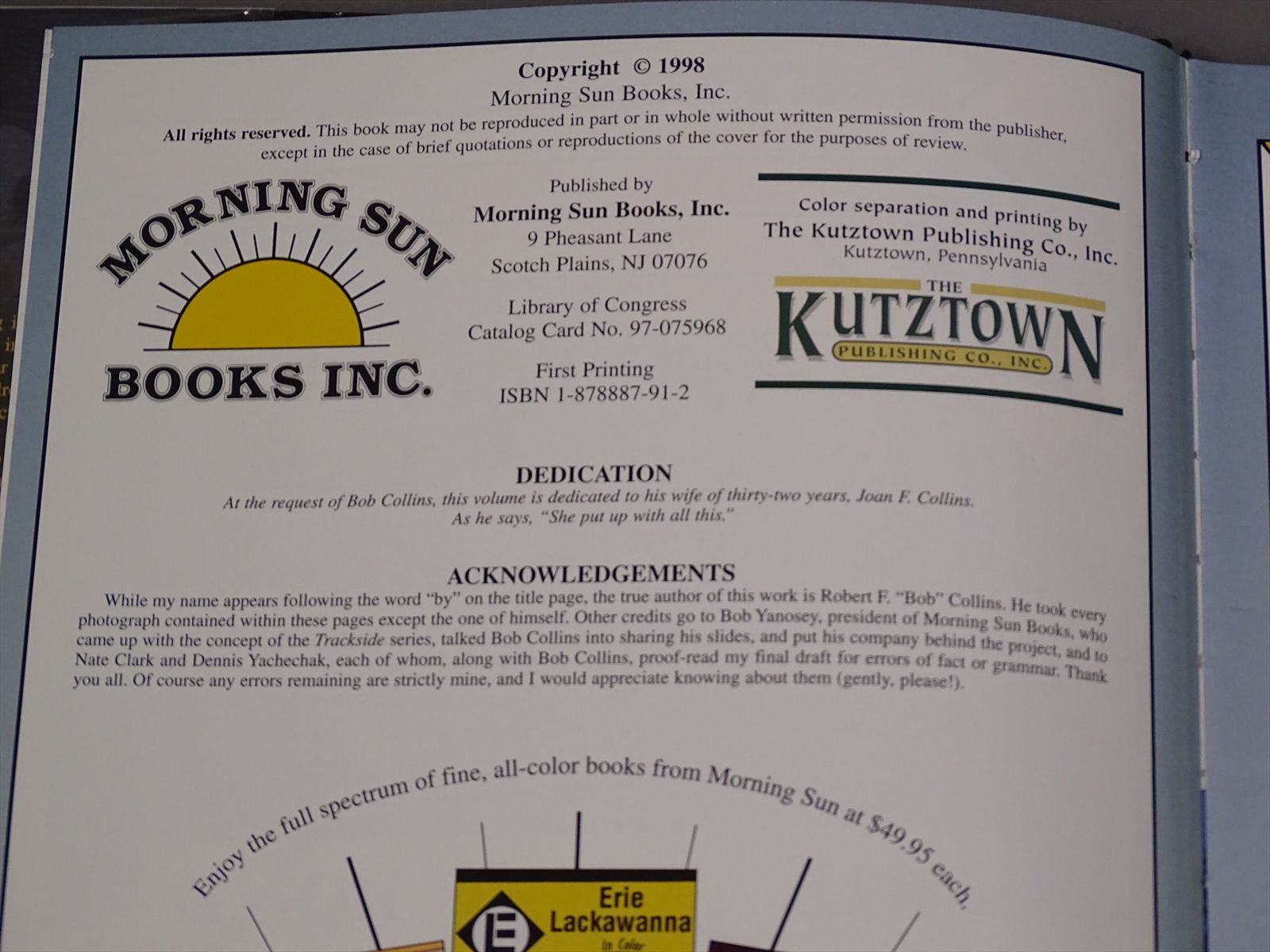 Railroad Book - Erie Railroad Trackside With Robert F. Collins - Larry ...