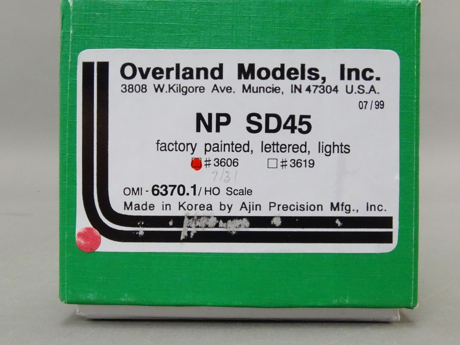 HO Brass Model Train - OMI 6370.1 Overland NP Northern Pacific EMD SD45 ...