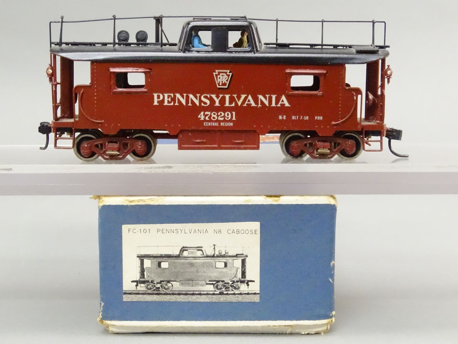 HO Brass Model - Gem FC-101 PRR Pennsylvania N8 Caboose #478291 - Fair ...