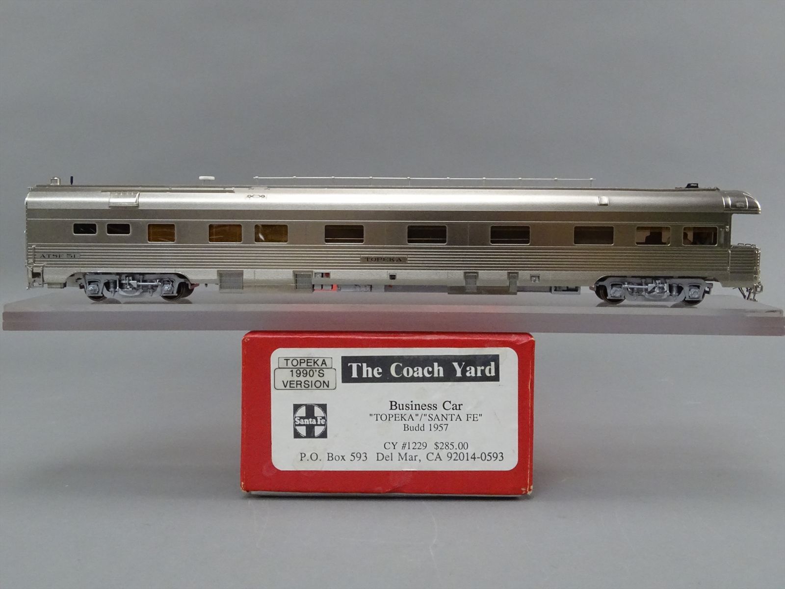 HO Brass Model - TCY 1229 AT&SF Santa Fe Topeka Business Car #51 - Pro ...