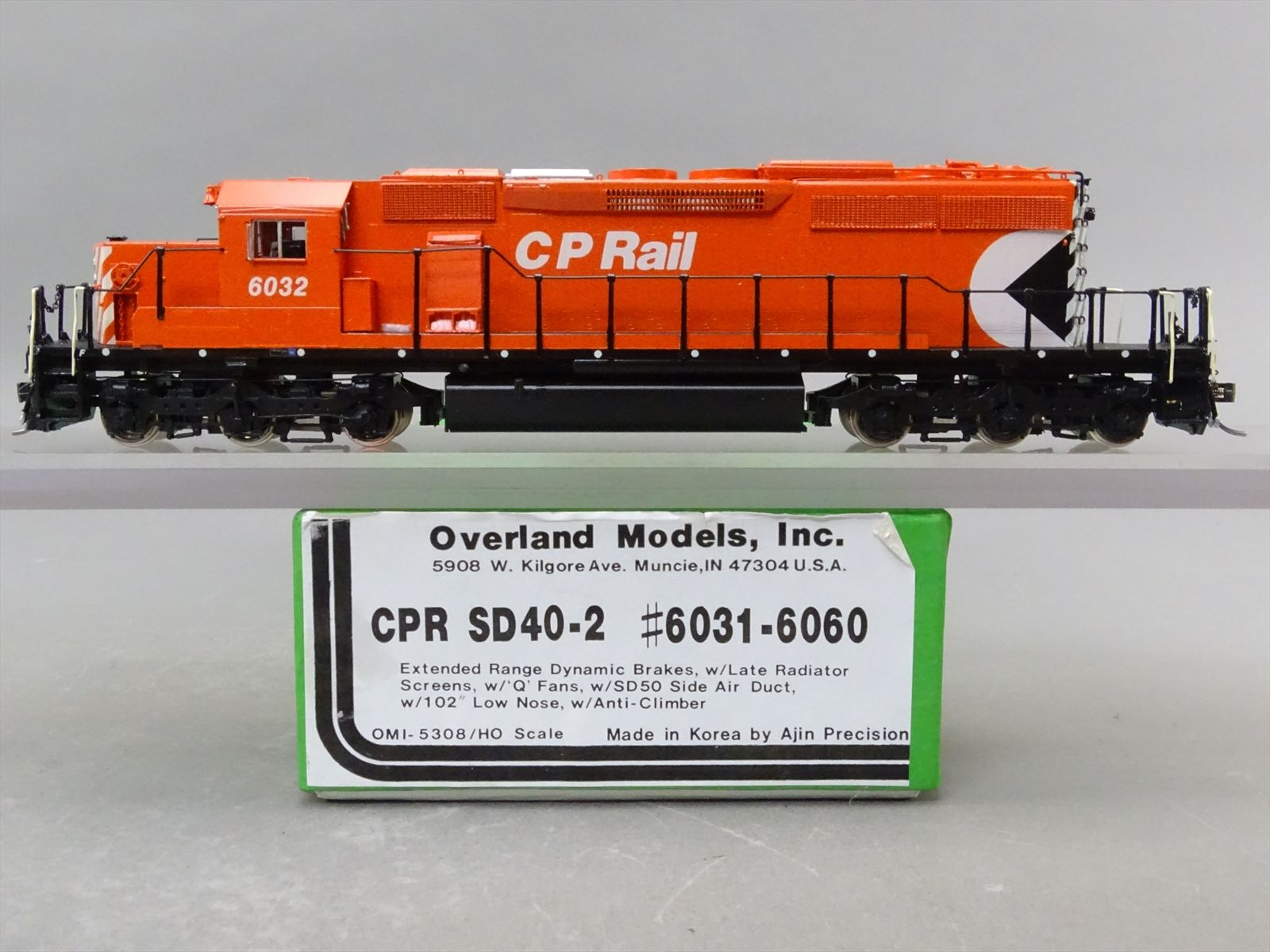 HO Brass Model - OMI 5308 CP CPR Canadian Pacific SD40-2 Extended Range Dynamic Brakes Low Nose ...