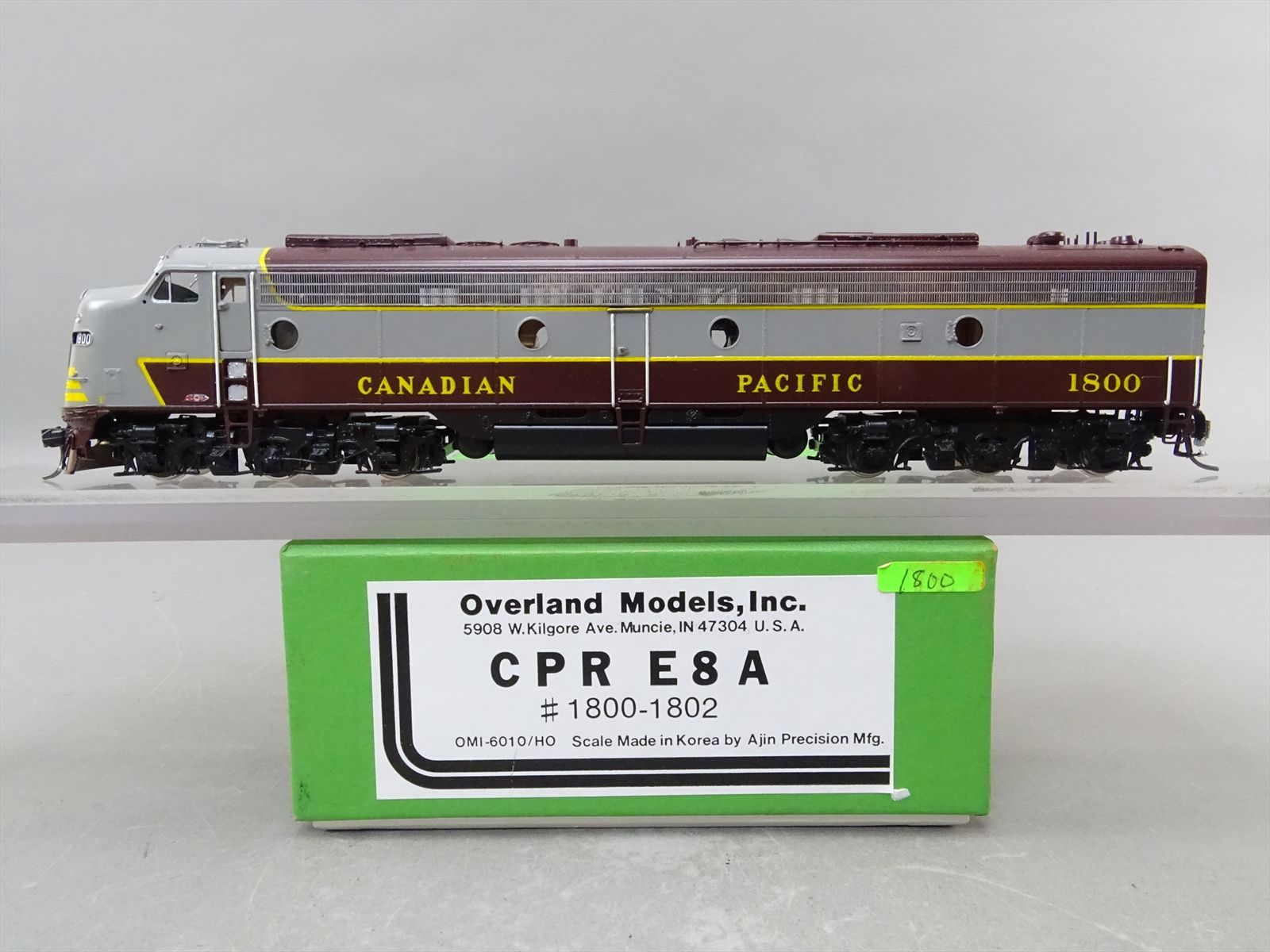 HO Brass Model - OMI 6010 CP CPR Canadian Pacific E8 E8A #1800 - Pro Paint - 1989 Run - Ajin - 1 ...