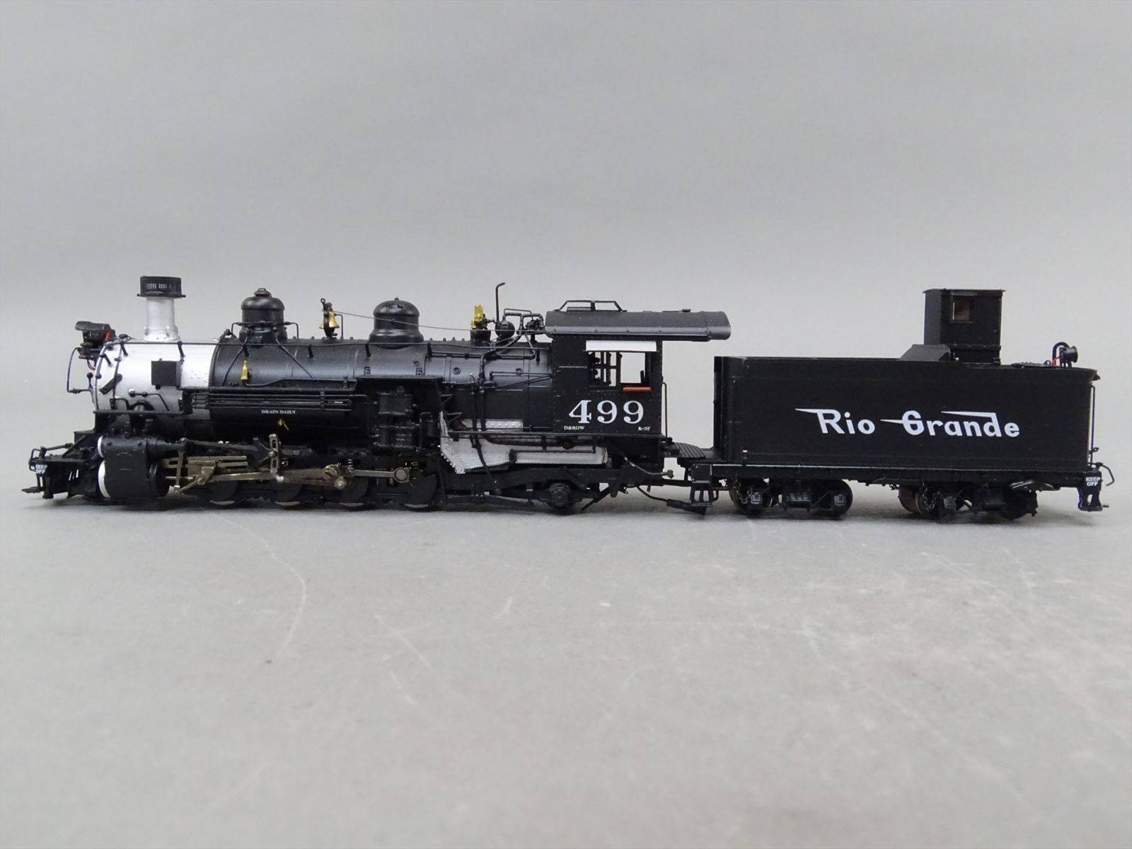 HOn3 Brass Model - DP 30499 D&RGW Rio Grande K-37 2-8-2 Black Boiler #499 DCC Only + Sound - F/P ...