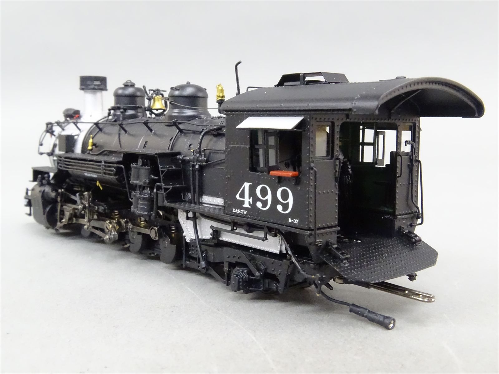 HOn3 Brass Model - DP 30499 D&RGW Rio Grande K-37 2-8-2 Black Boiler #499 DCC Only + Sound - F/P ...
