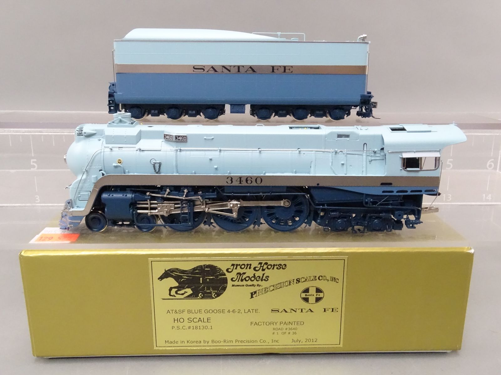 HO Brass Model - PSC 18130.1 AT&SF Santa Fe 4-6-4 Blue Goose #3460 - F ...