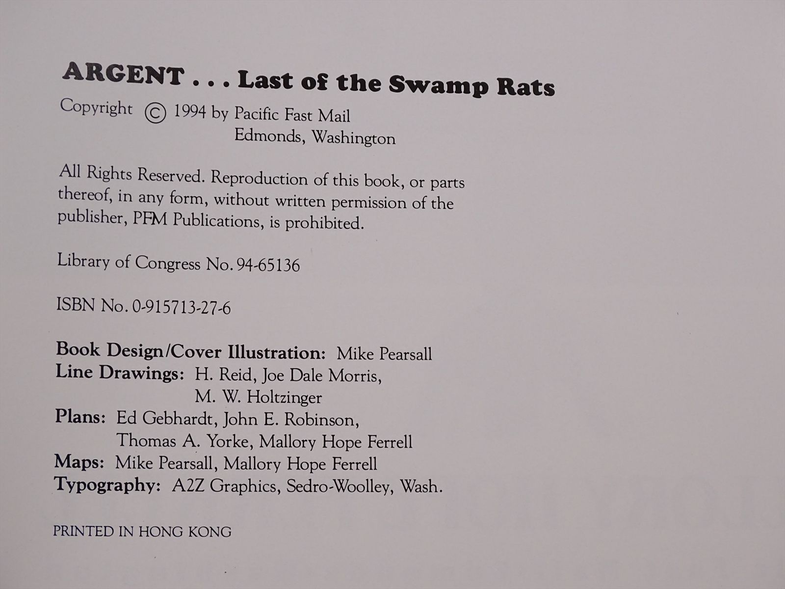 Railroad Book - Argent Last of the Swamp Rats - Mallory Hope Ferrell ...
