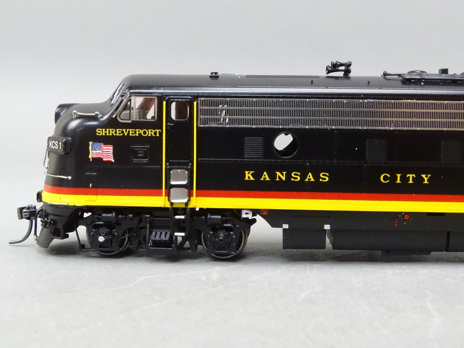 HO Brass Model - OMI AJ-1011 KCS Kansas City Southern FP9 ABA 3 Unit ...