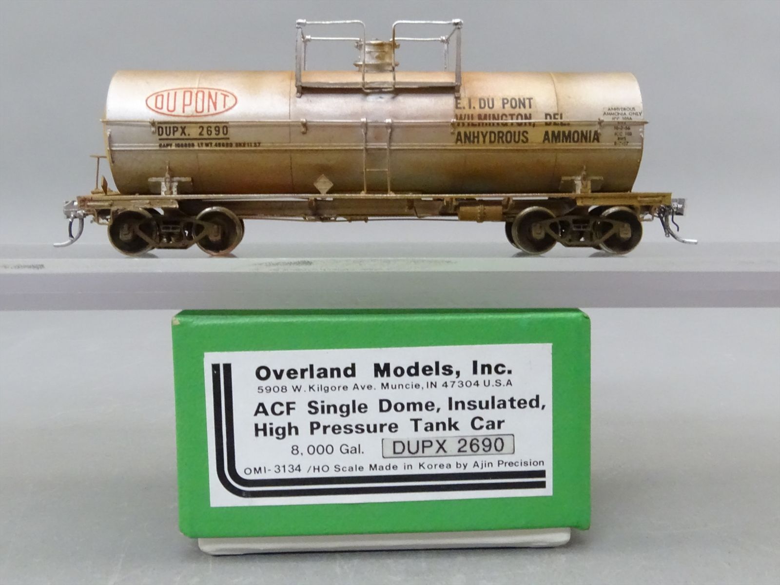 HO Brass Model - OMI 3134 DUPX Dupont ACF Single Dome Tank Car #2690 ...