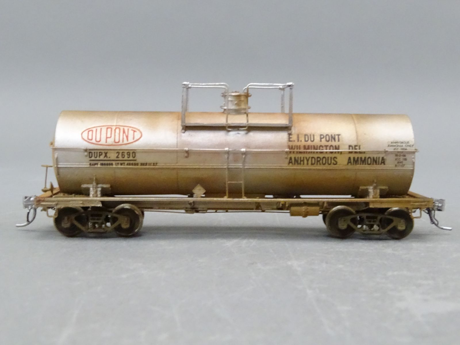 HO Brass Model - OMI 3134 DUPX Dupont ACF Single Dome Tank Car #2690 - Custom + Weathered - 1988 ...